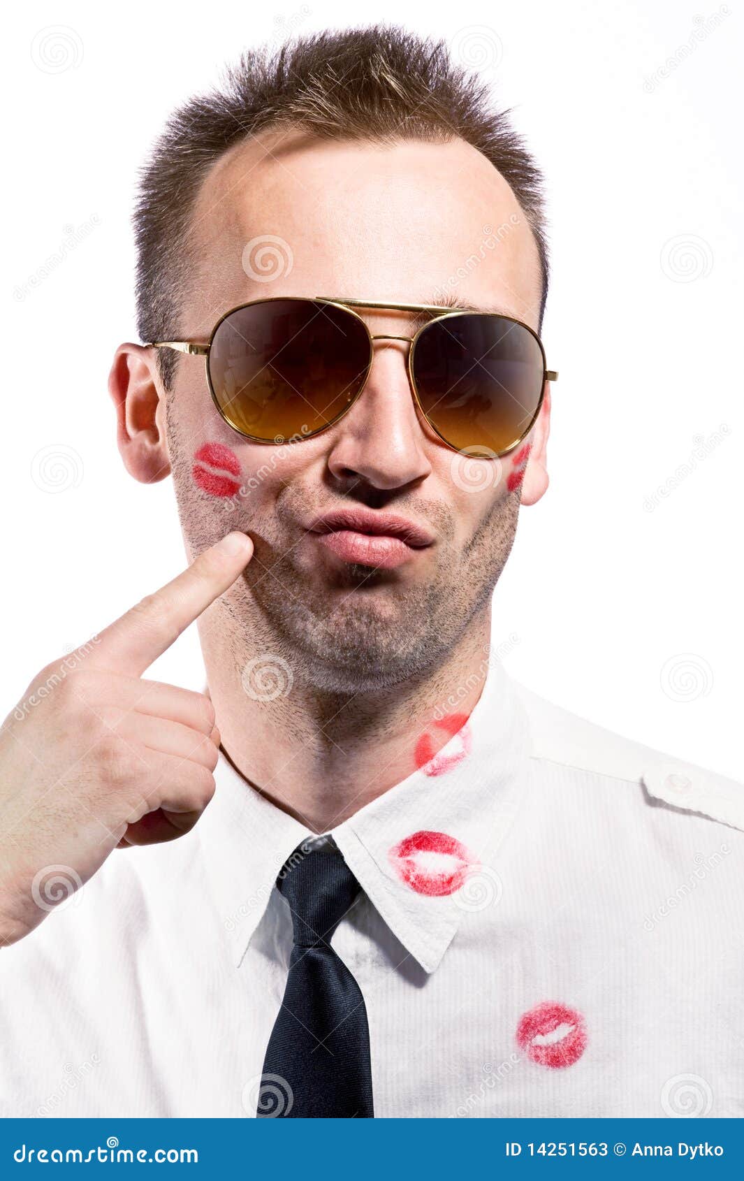 Hombre besado imagen de archivo. Imagen de dedo, asustadizo - 14251563