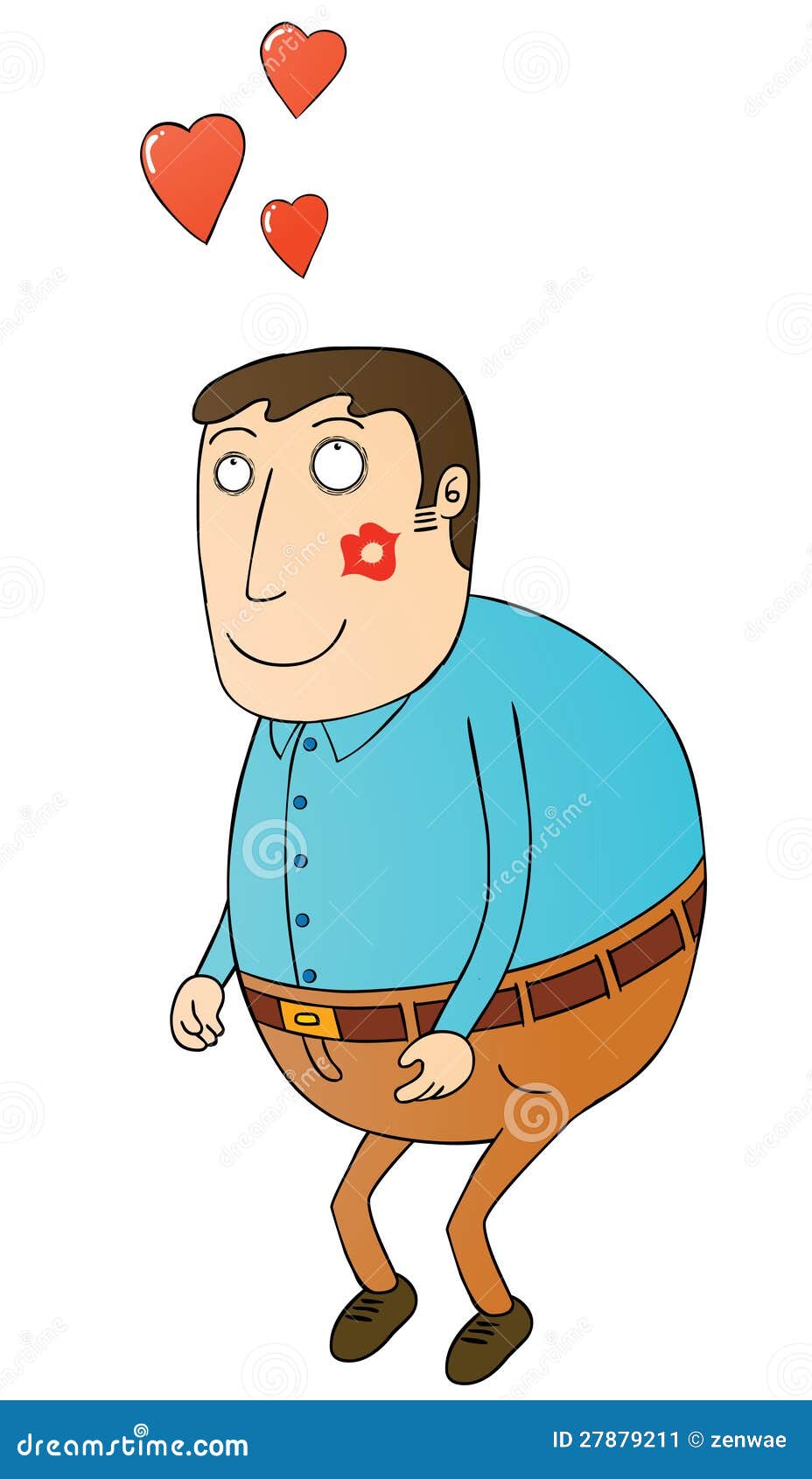 Hombre besado ilustración del vector. Ilustración de historieta - 27879211