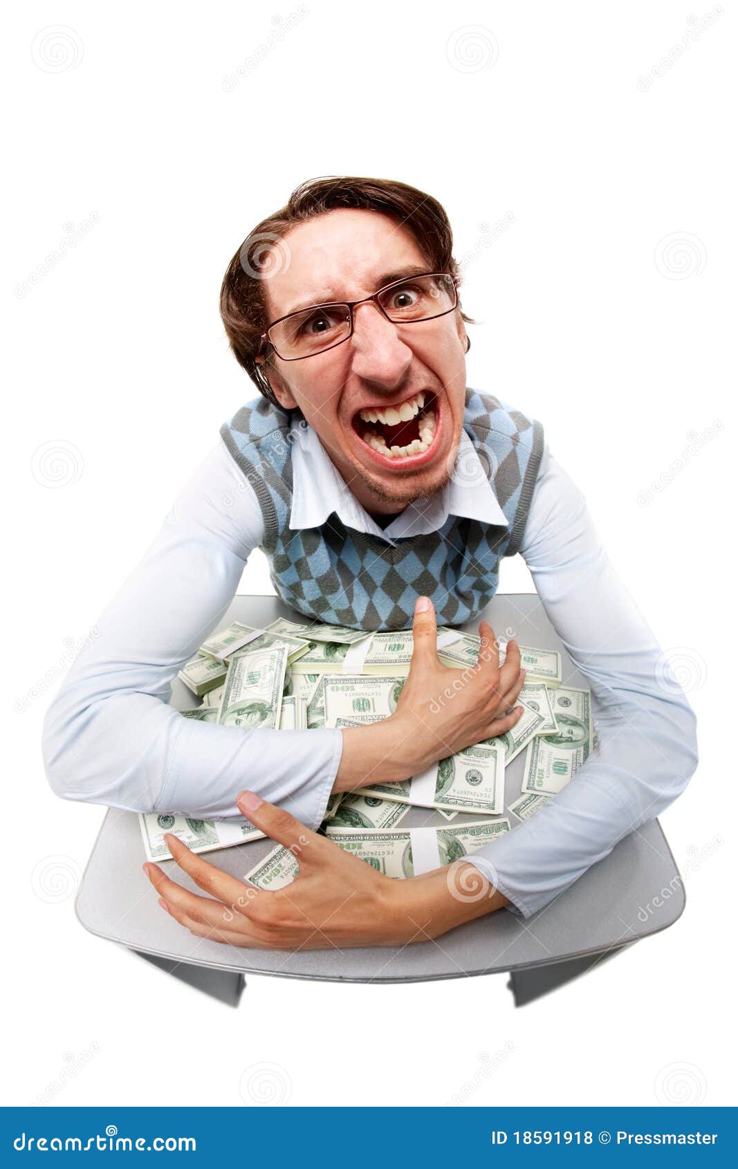 Hombre codicioso foto de archivo. Imagen de prosperidad - 18591918