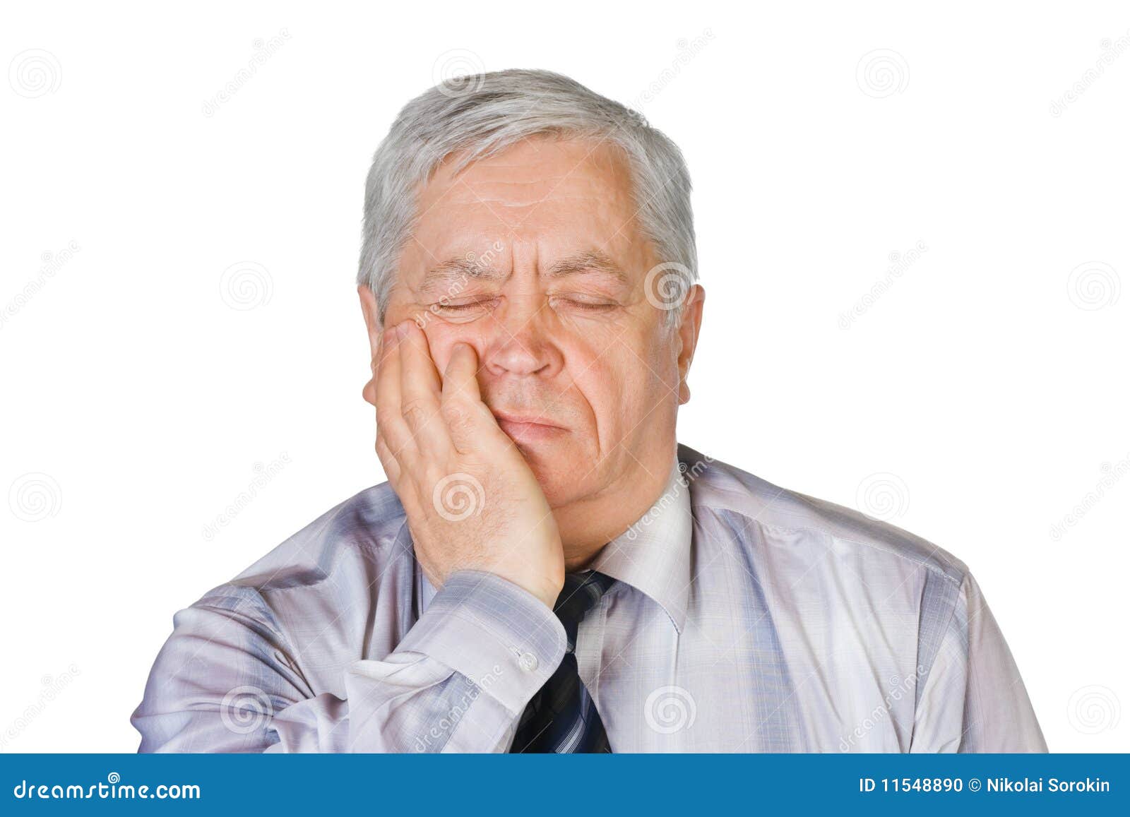 Hombre con dolor de muelas foto de archivo. Imagen de headache - 11548890