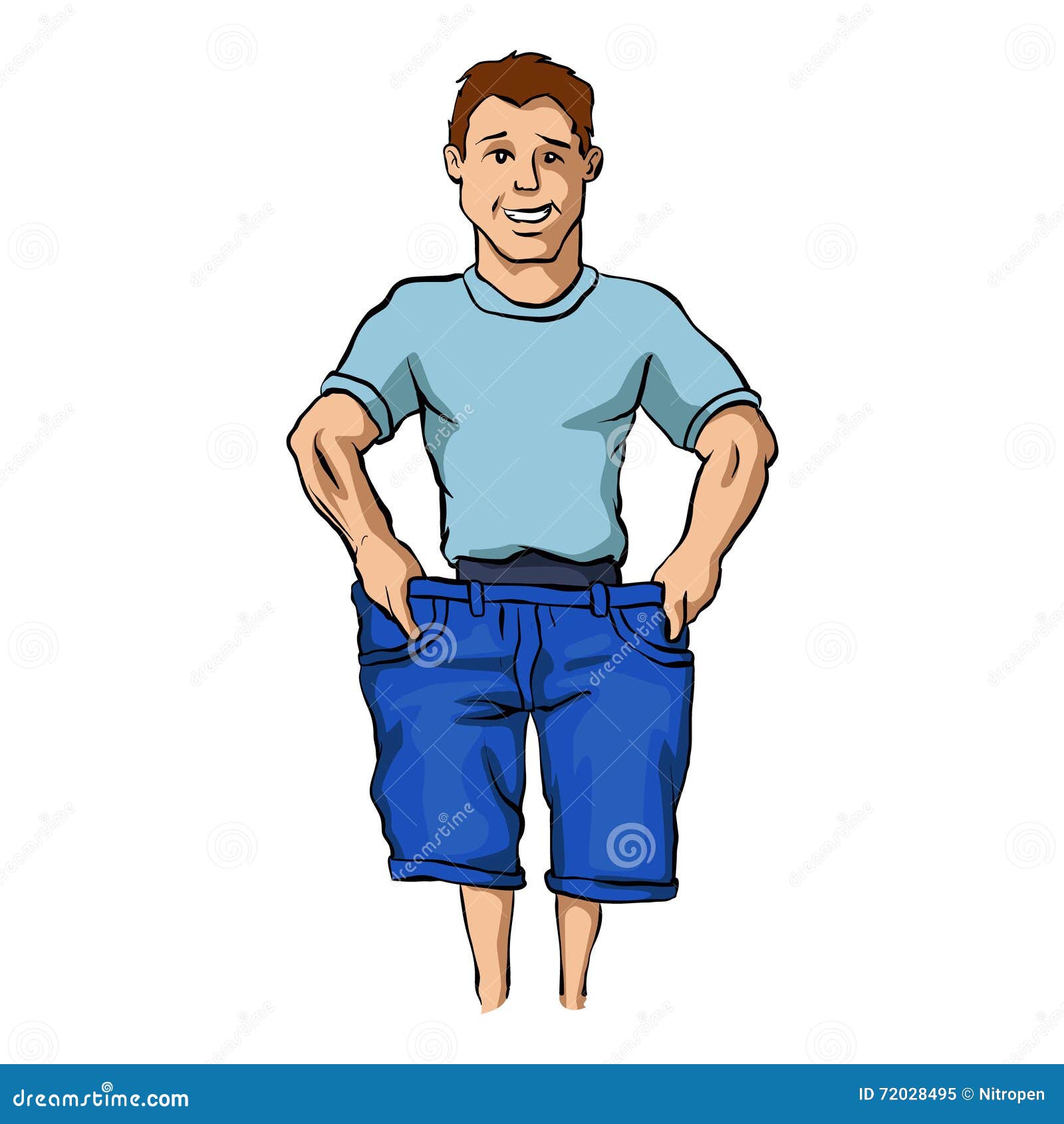 Hombre Con El Cuerpo Delgado Ilustración del Vector - Ilustración de ...