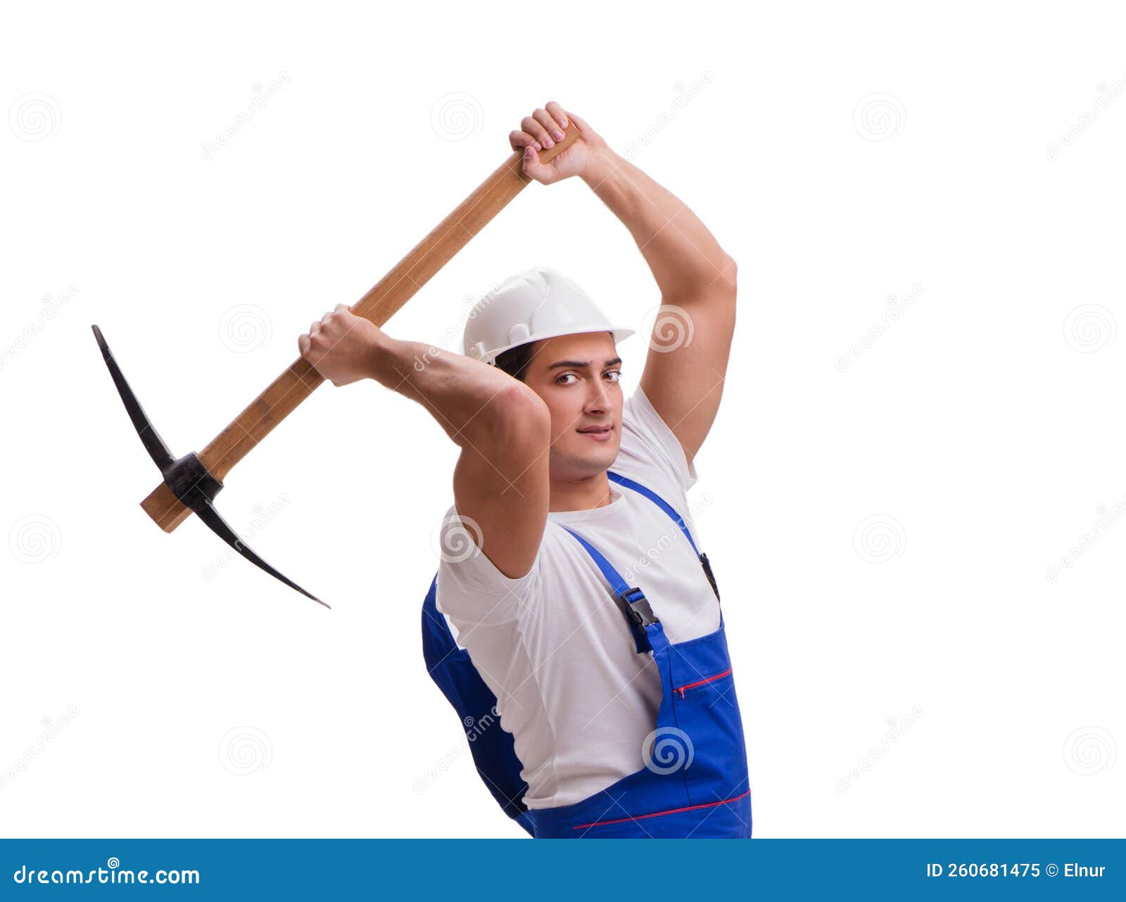 Hombre Con Hacha Aislado En El Blanco Imagen de archivo - Imagen de ...