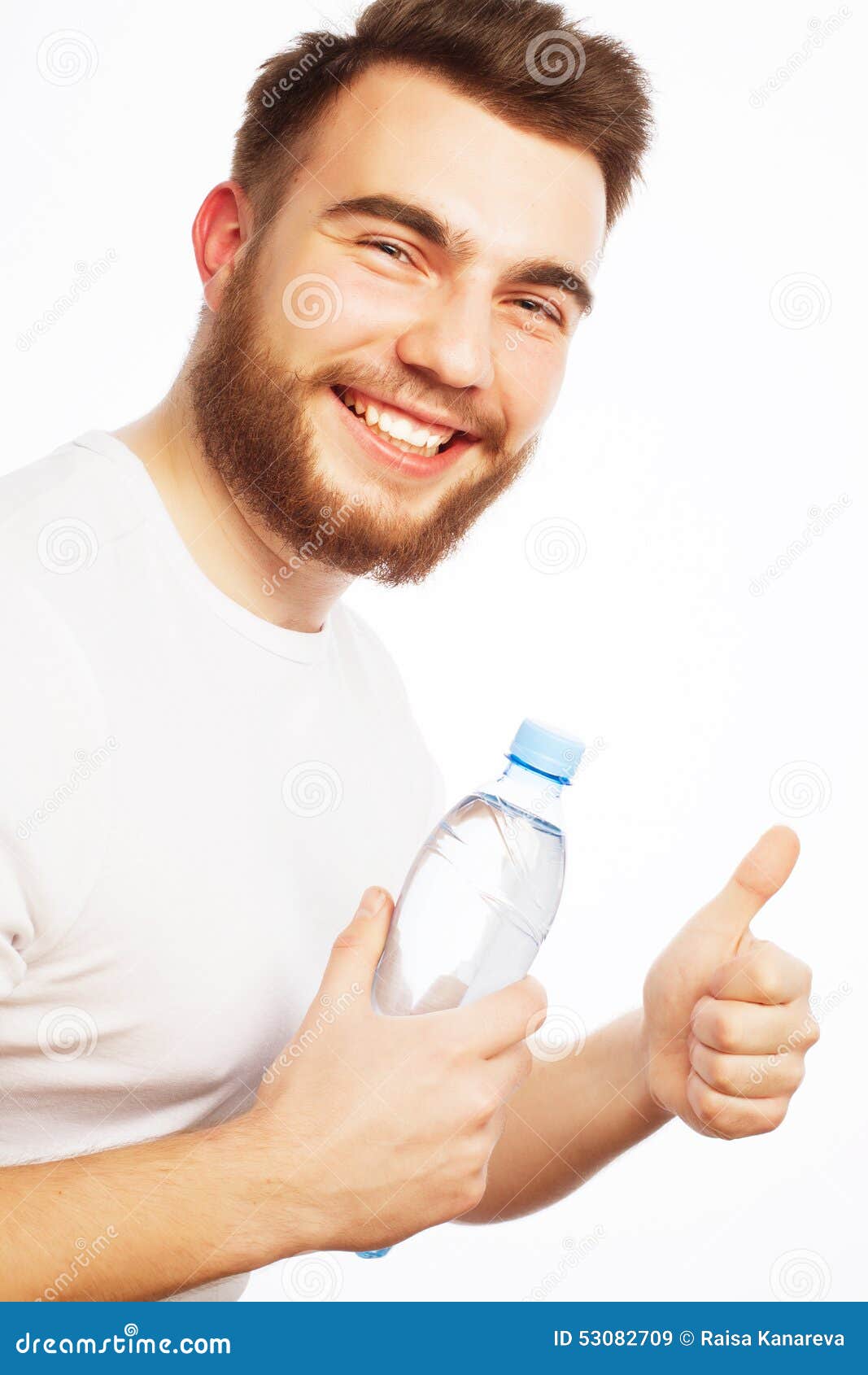 Hombre Con La Botella De Agua Imagen de archivo - Imagen de hombre ...