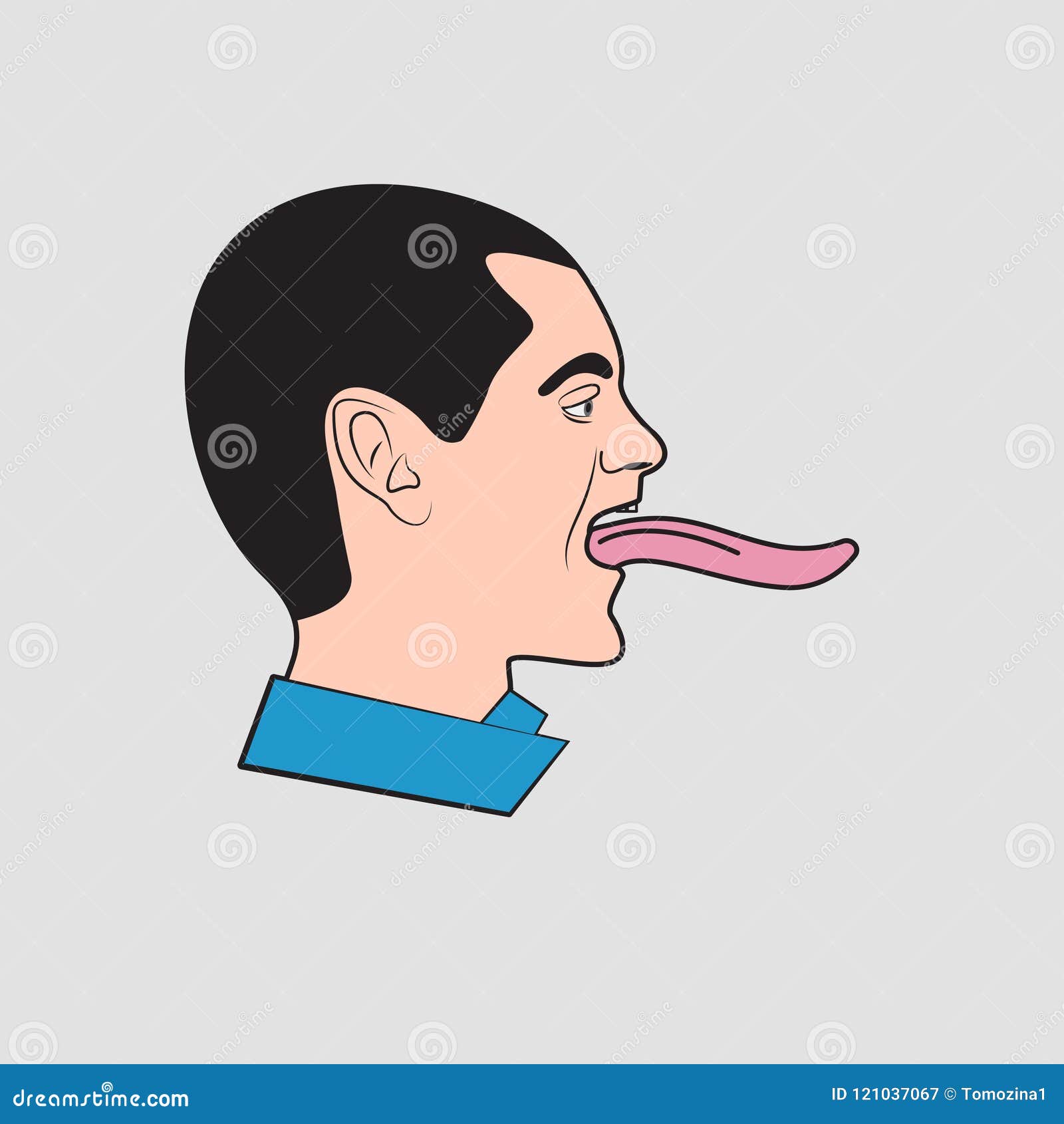 Hombre Con La Lengua De La Serpiente Ilustración del Vector ...