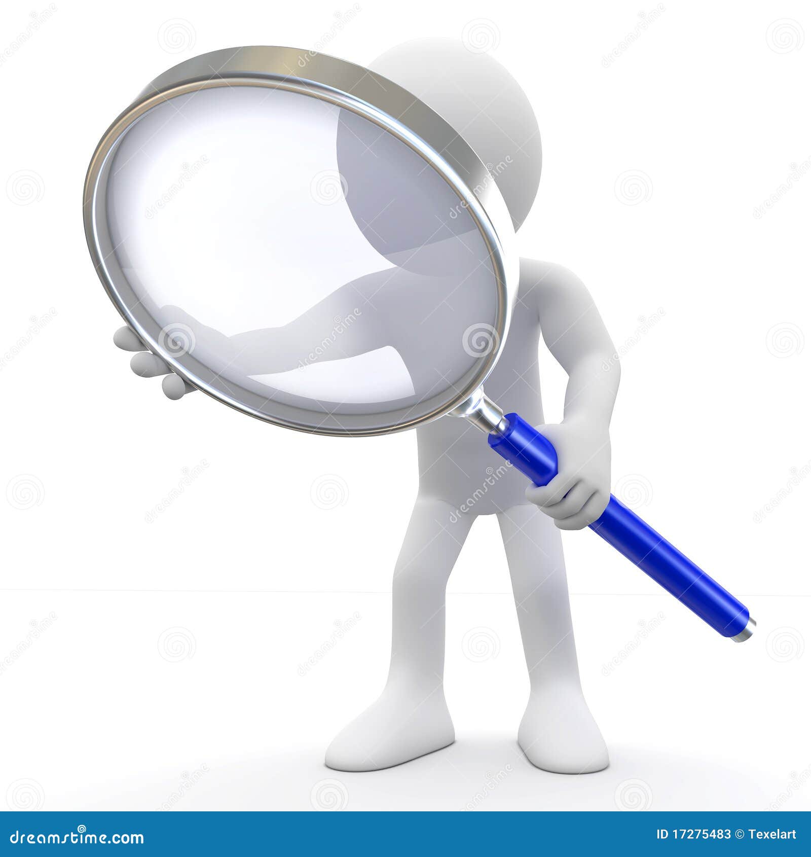 Hombre con la lupa stock de ilustración. Ilustración de primer - 17275483