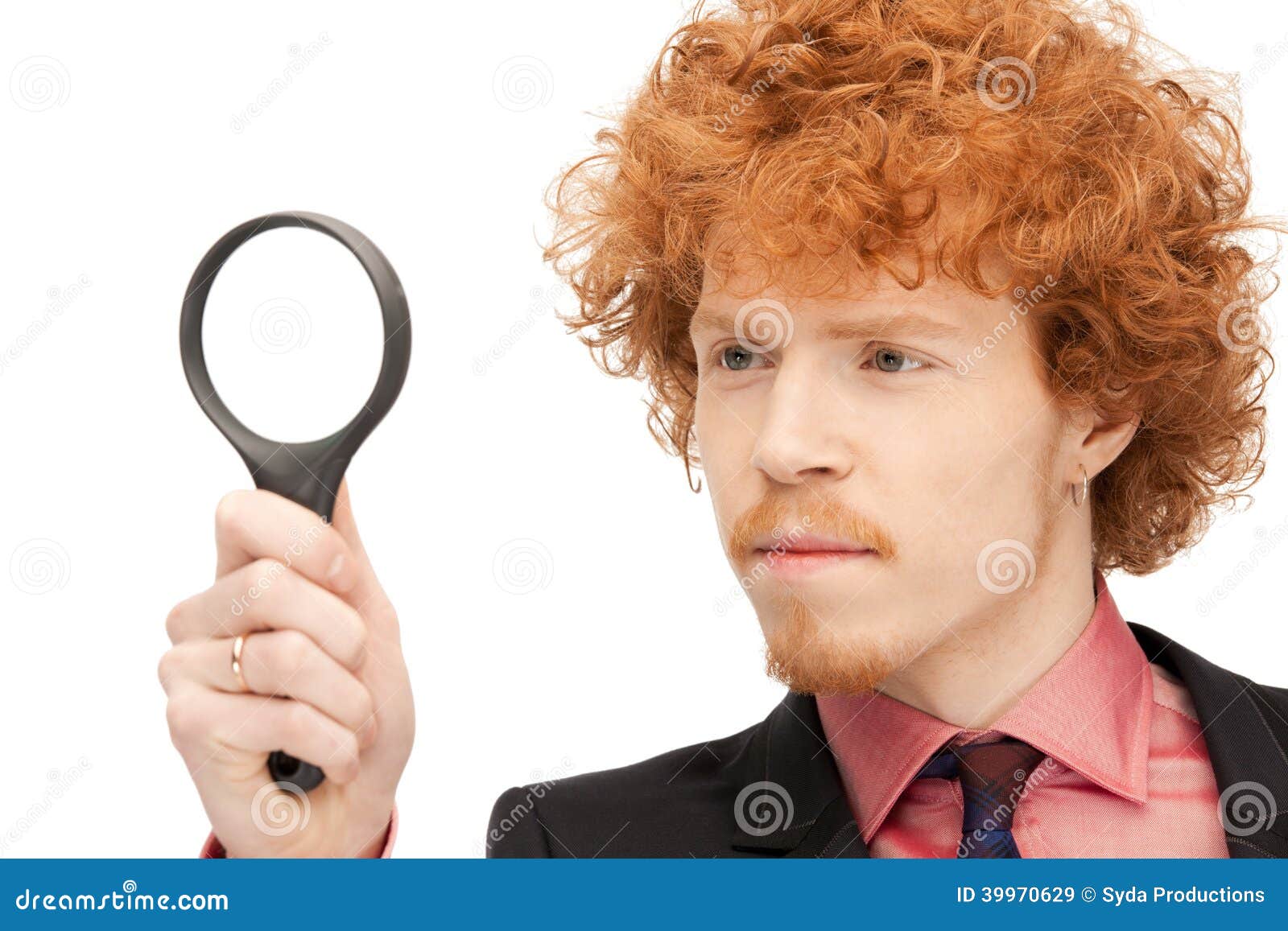 Hombre con la lupa imagen de archivo. Imagen de corporativo - 39970629