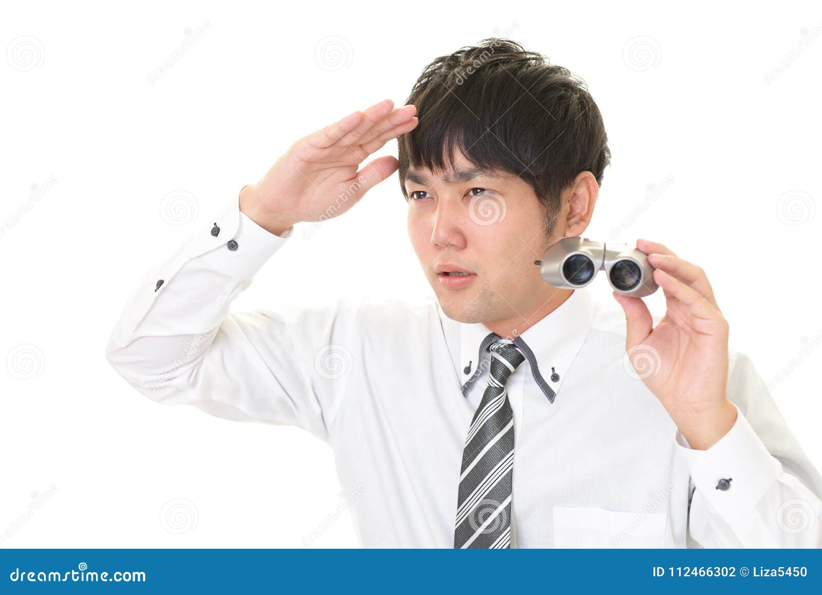 Hombre con una lupa foto de archivo. Imagen de encargado - 112466302