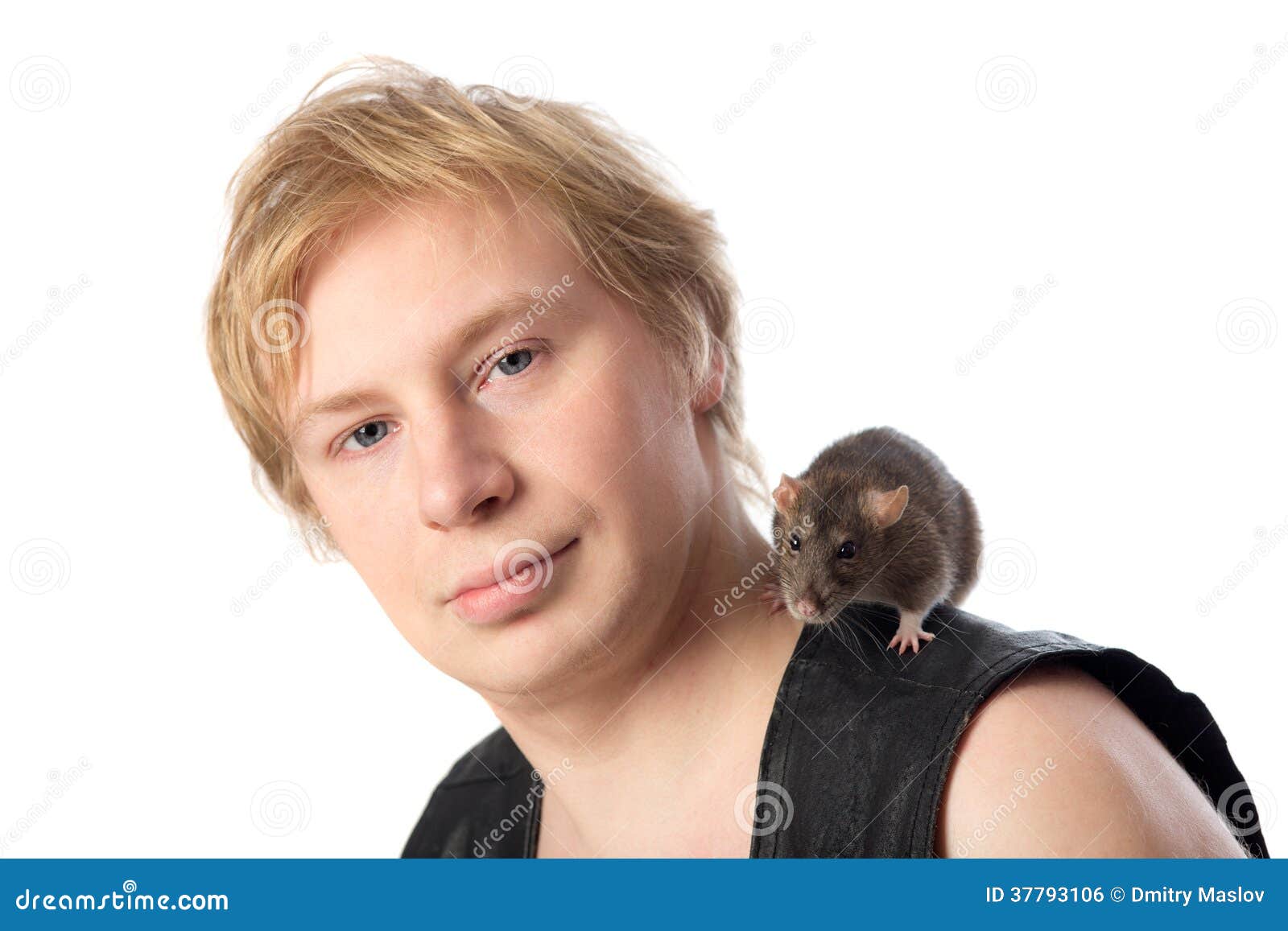 Hombre con una rata foto de archivo. Imagen de retrato - 37793106