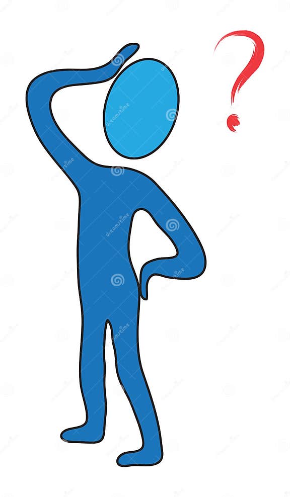 Hombre confuso stock de ilustración. Ilustración de mano - 18329981