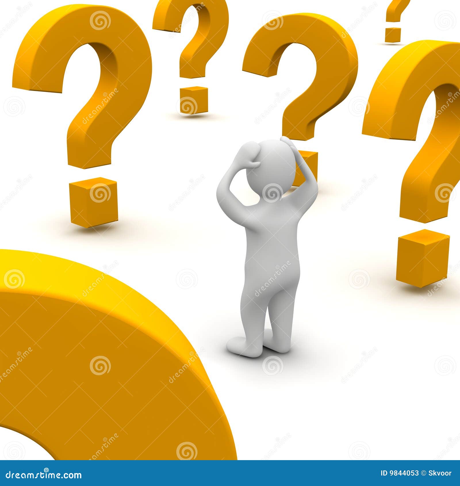 Hombre confuso stock de ilustración. Ilustración de grupo - 9844053