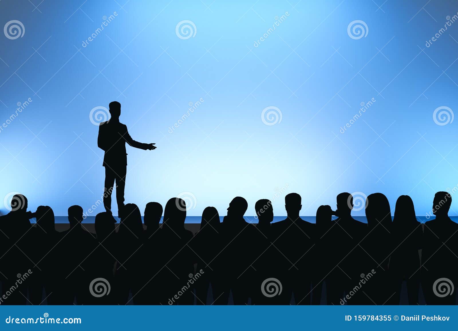 Hombre dando discurso imagen de archivo. Imagen de hombre - 159784355