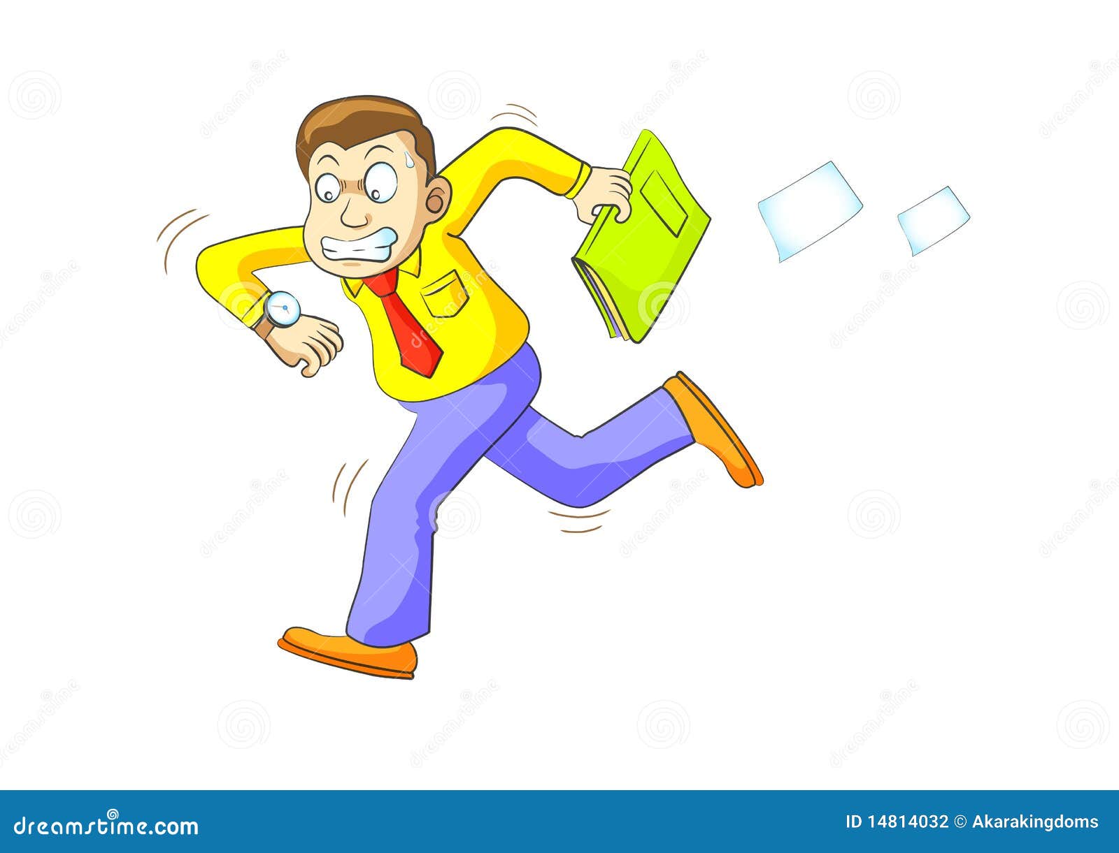 Hombre de la prisa ilustración del vector. Ilustración de hora - 14814032