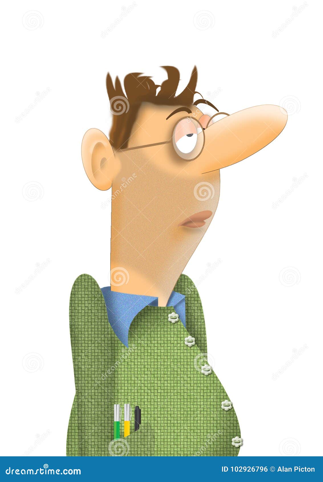 Hombre de mirada embotado stock de ilustración. Ilustración de beber ...