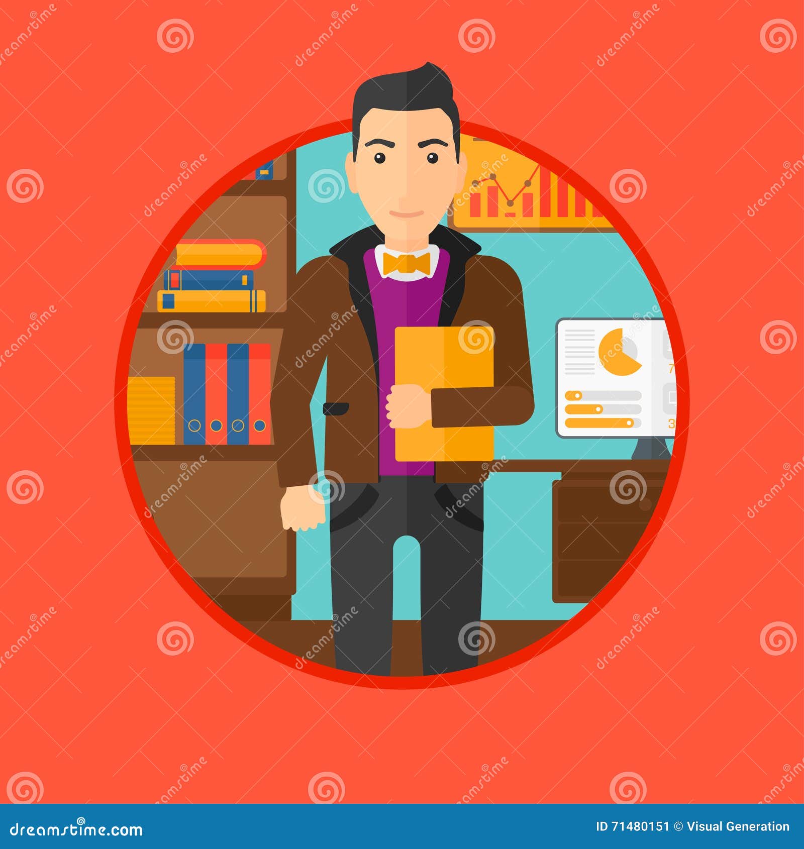 Hombre De Negocios Acertado Alegre Ilustración del Vector - Ilustración ...