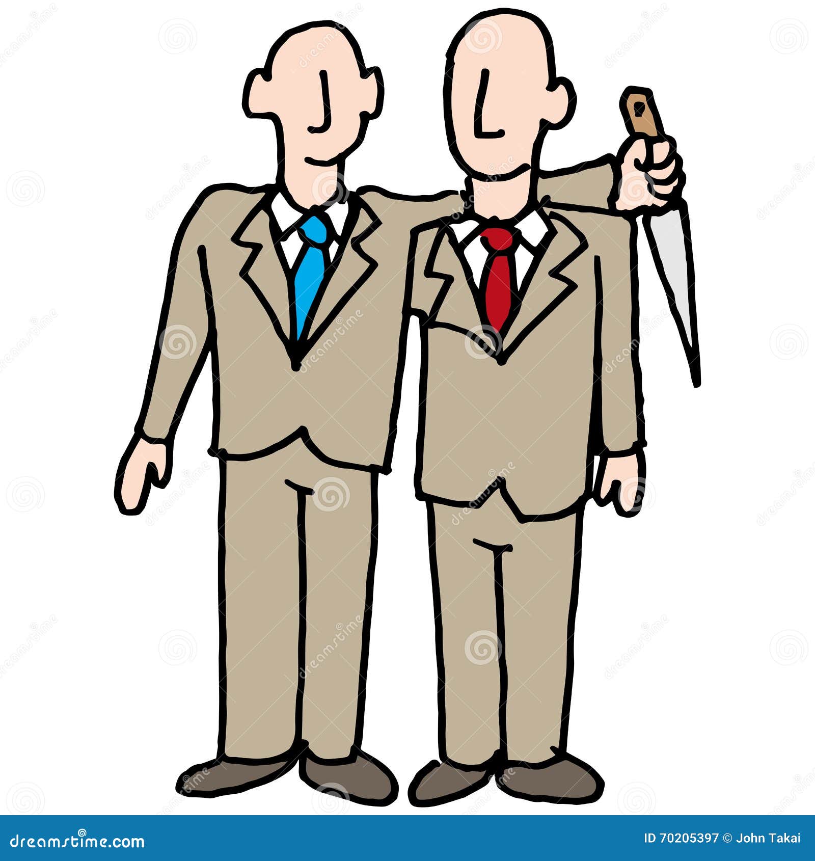 Hombre De Negocios Backstabbing Ilustración del Vector - Ilustración de ...