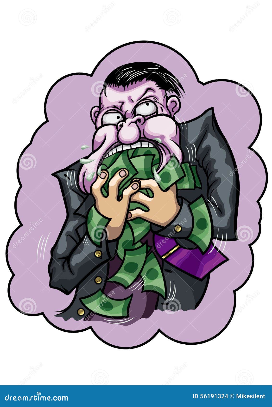 Hombre De Negocios Codicioso Stock de ilustración - Ilustración de ...