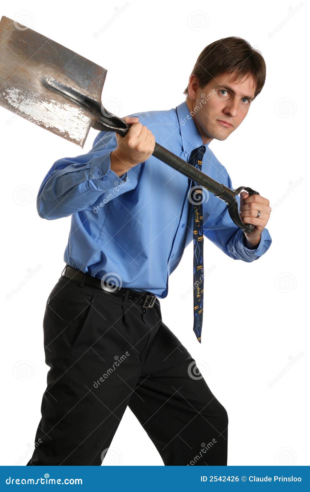 Hombre de negocios con la pala