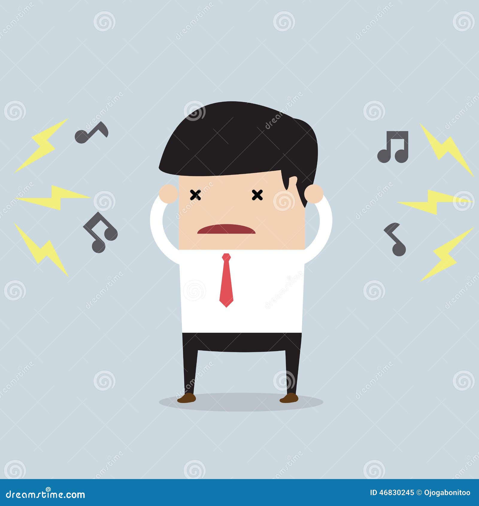 Hombre De Negocios Con Ruido Ilustración del Vector - Ilustración de ...