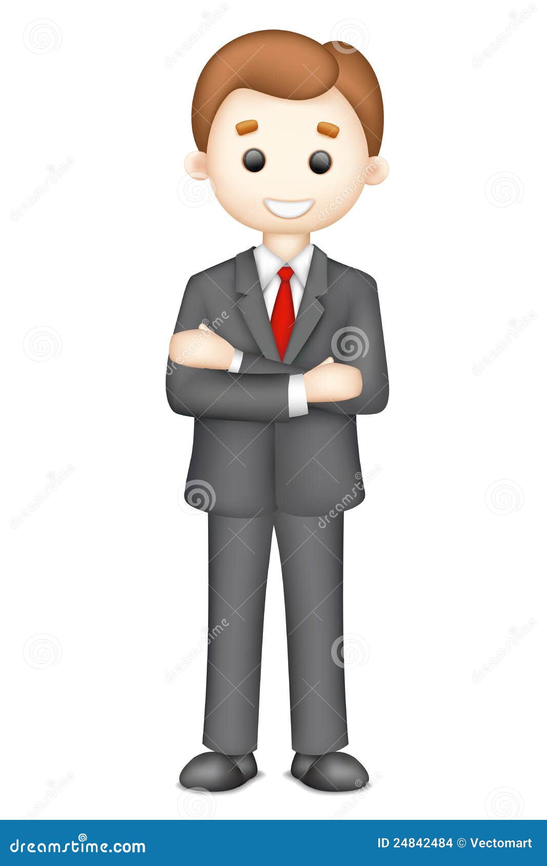 Hombre De Negocios Confidente 3d En Vector Ilustración del Vector ...