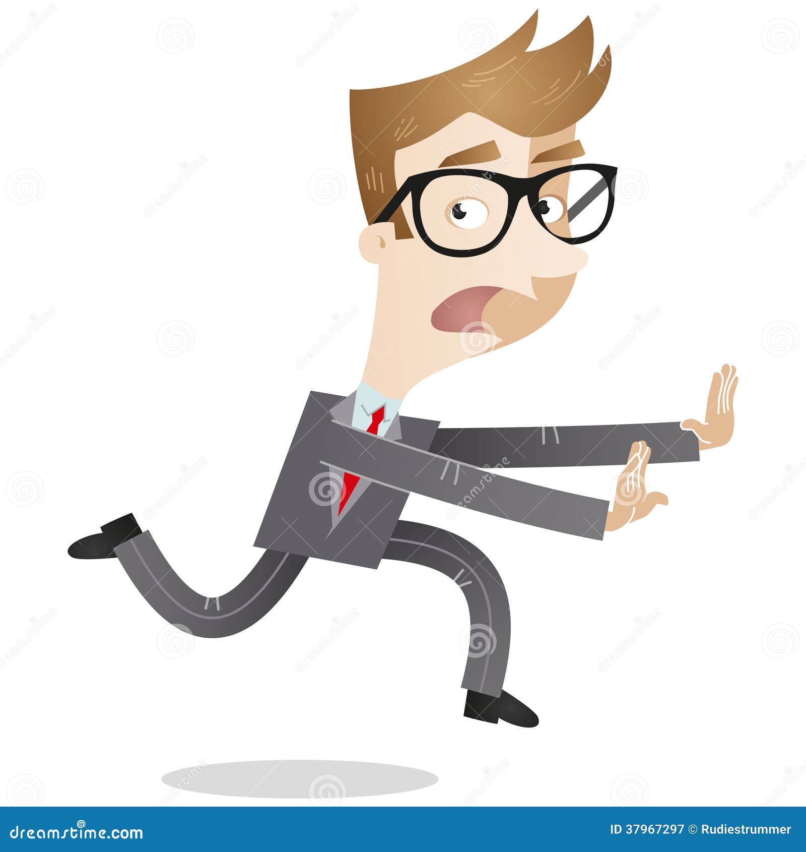 Hombre De Negocios De Huida Ilustración del Vector - Ilustración de ...