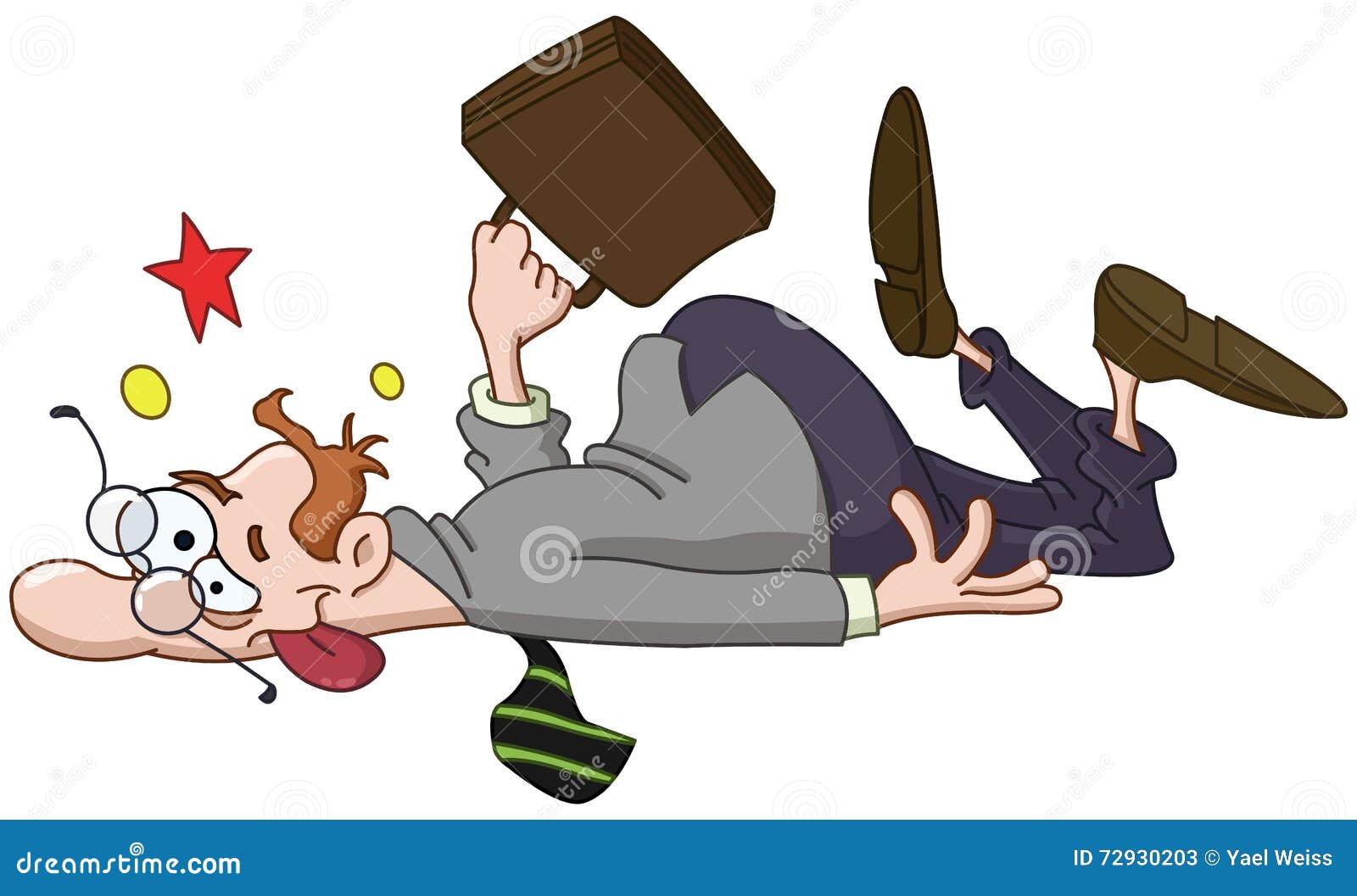 Hombre De Negocios Derrumbado Ilustración del Vector - Ilustración de ...