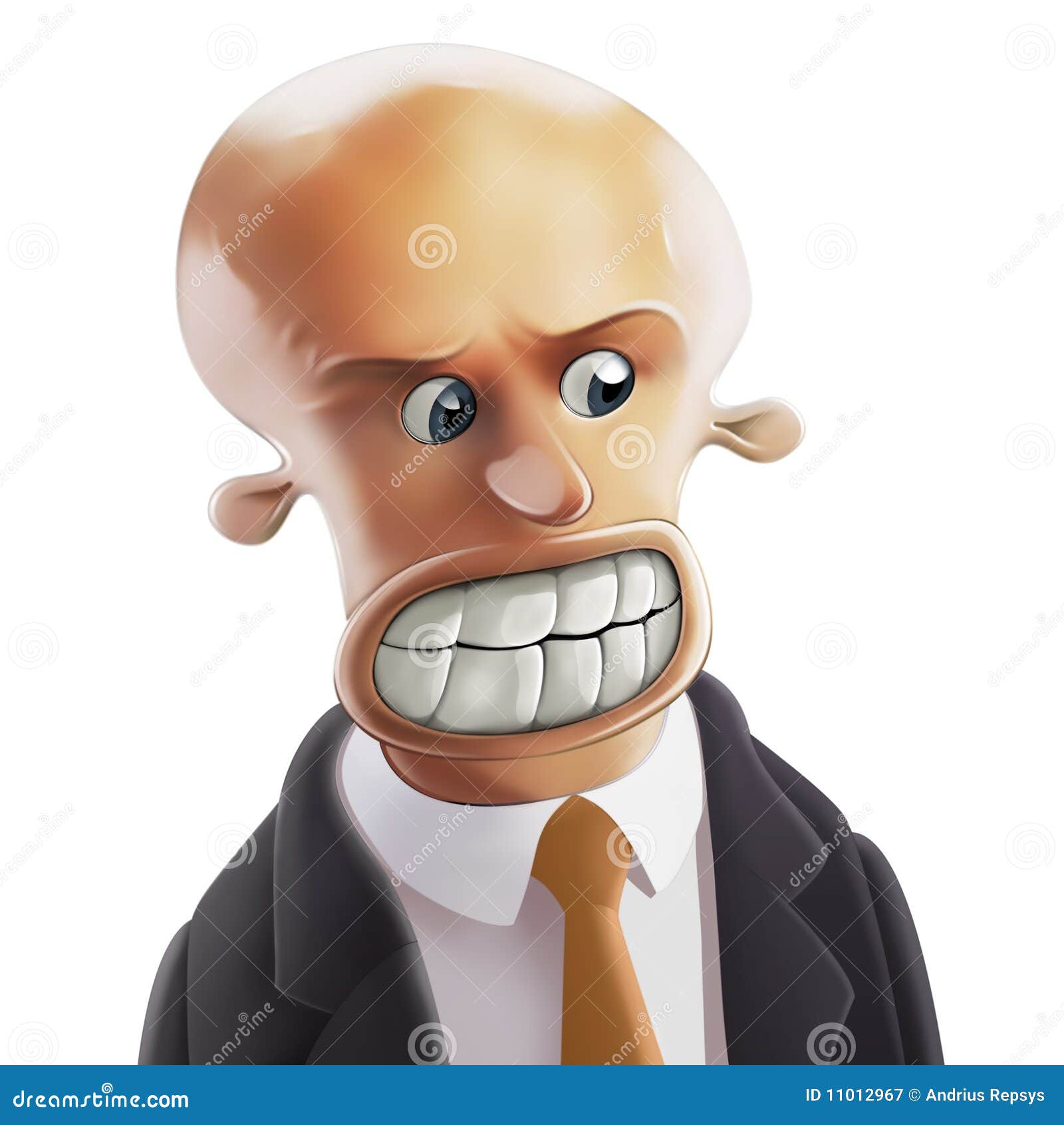 Hombre de negocios furioso stock de ilustración. Ilustración de rabioso ...