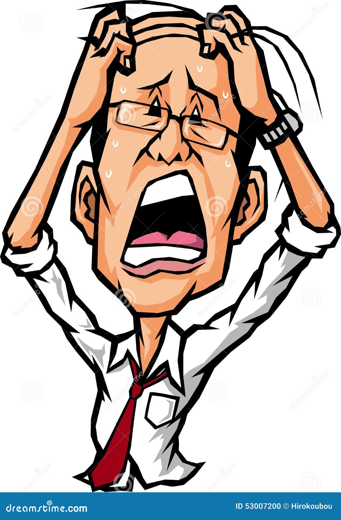 Hombre De Negocios Impaciente Stock de ilustración - Ilustración de ...