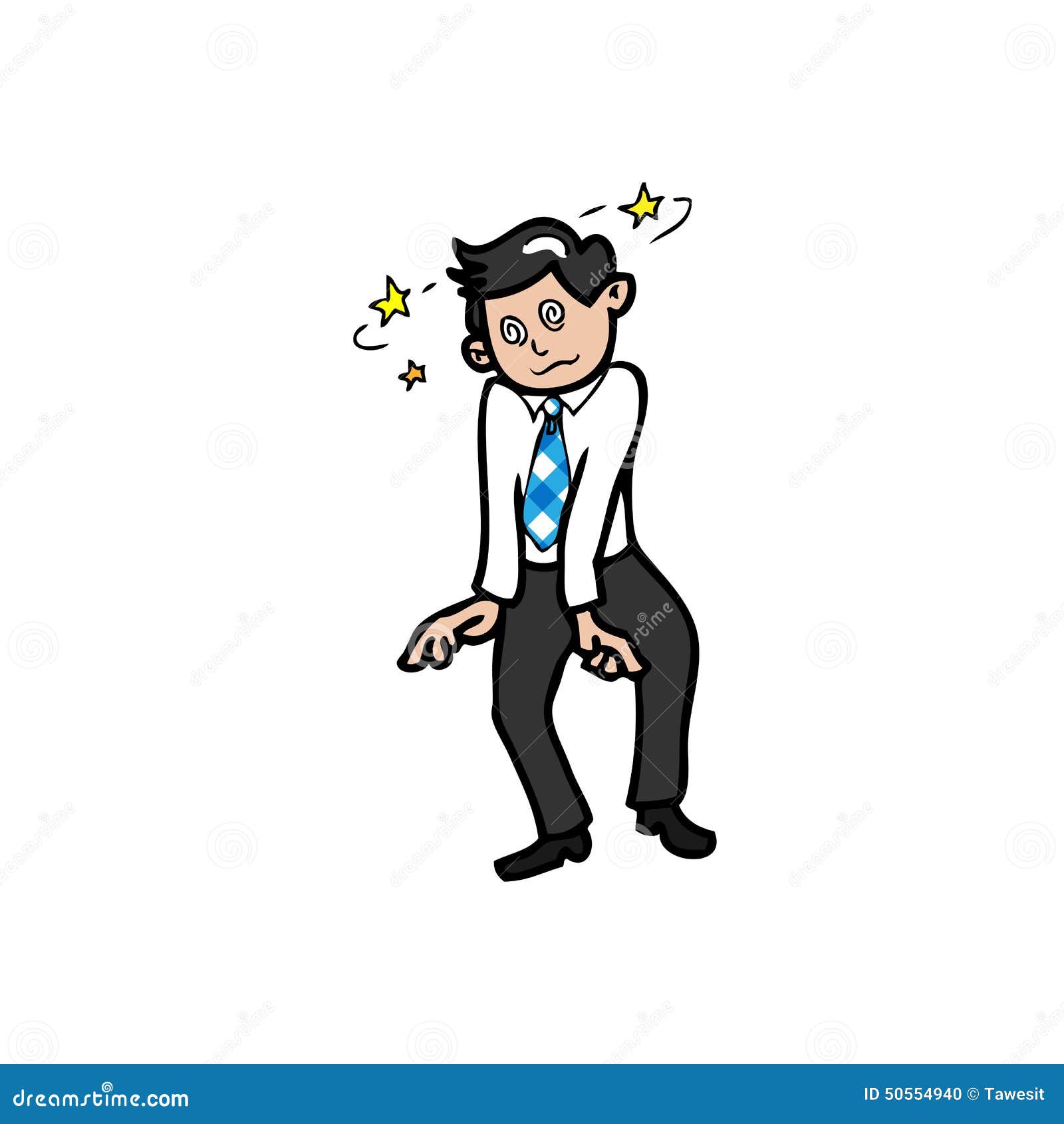Hombre de negocios mareado ilustración del vector. Ilustración de ...