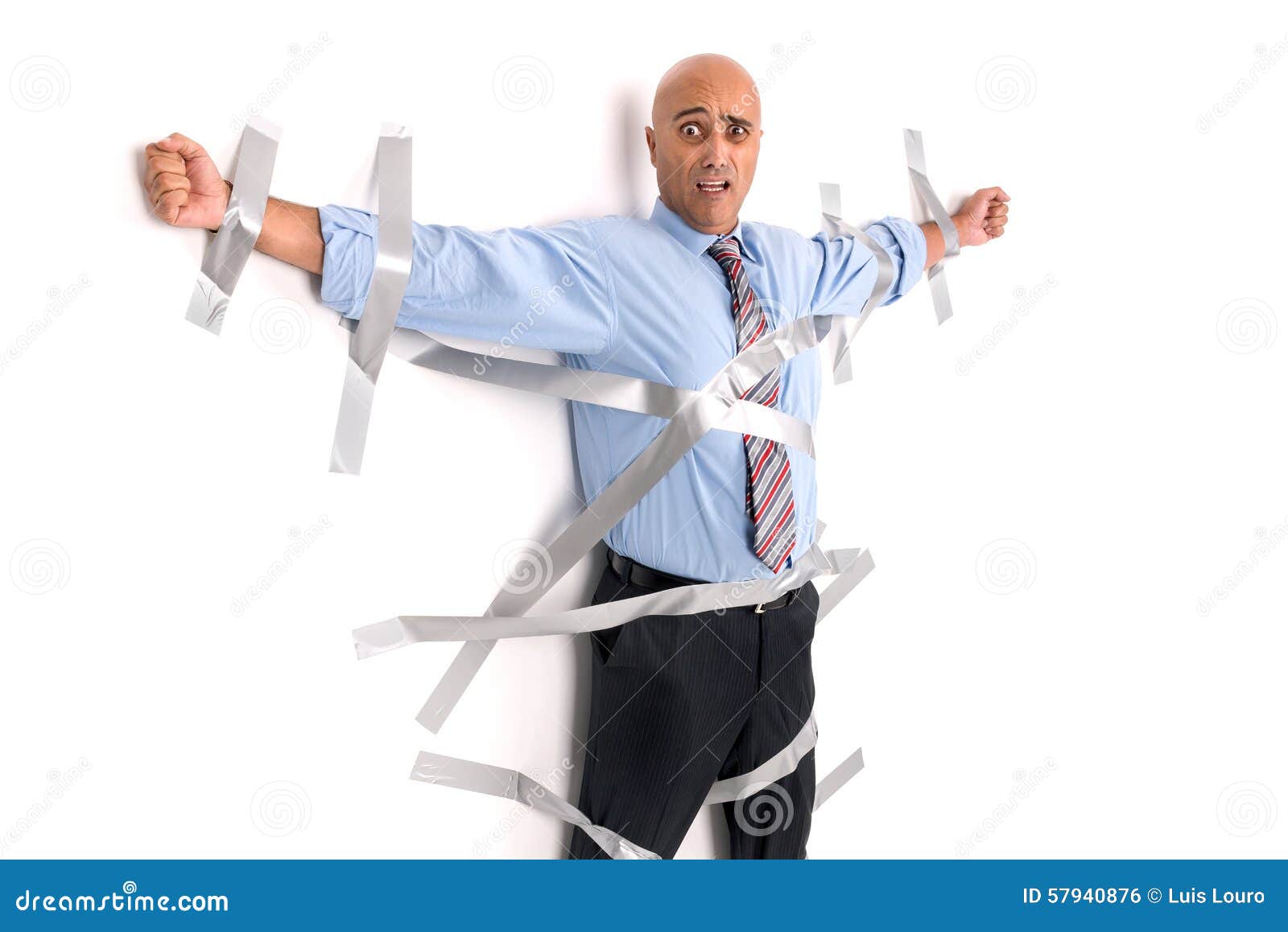 Hombre De Negocios Pegado a La Pared Foto de archivo - Imagen de ...