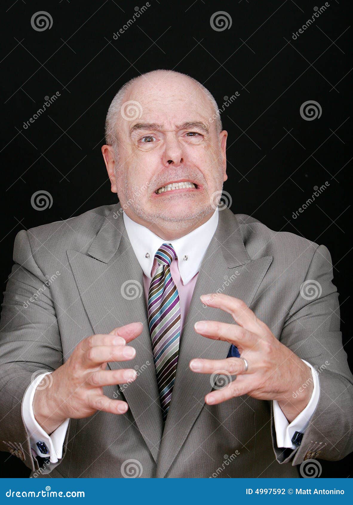 Hombre De Negocios Que Estrangula Algo Foto de archivo - Imagen de edad ...