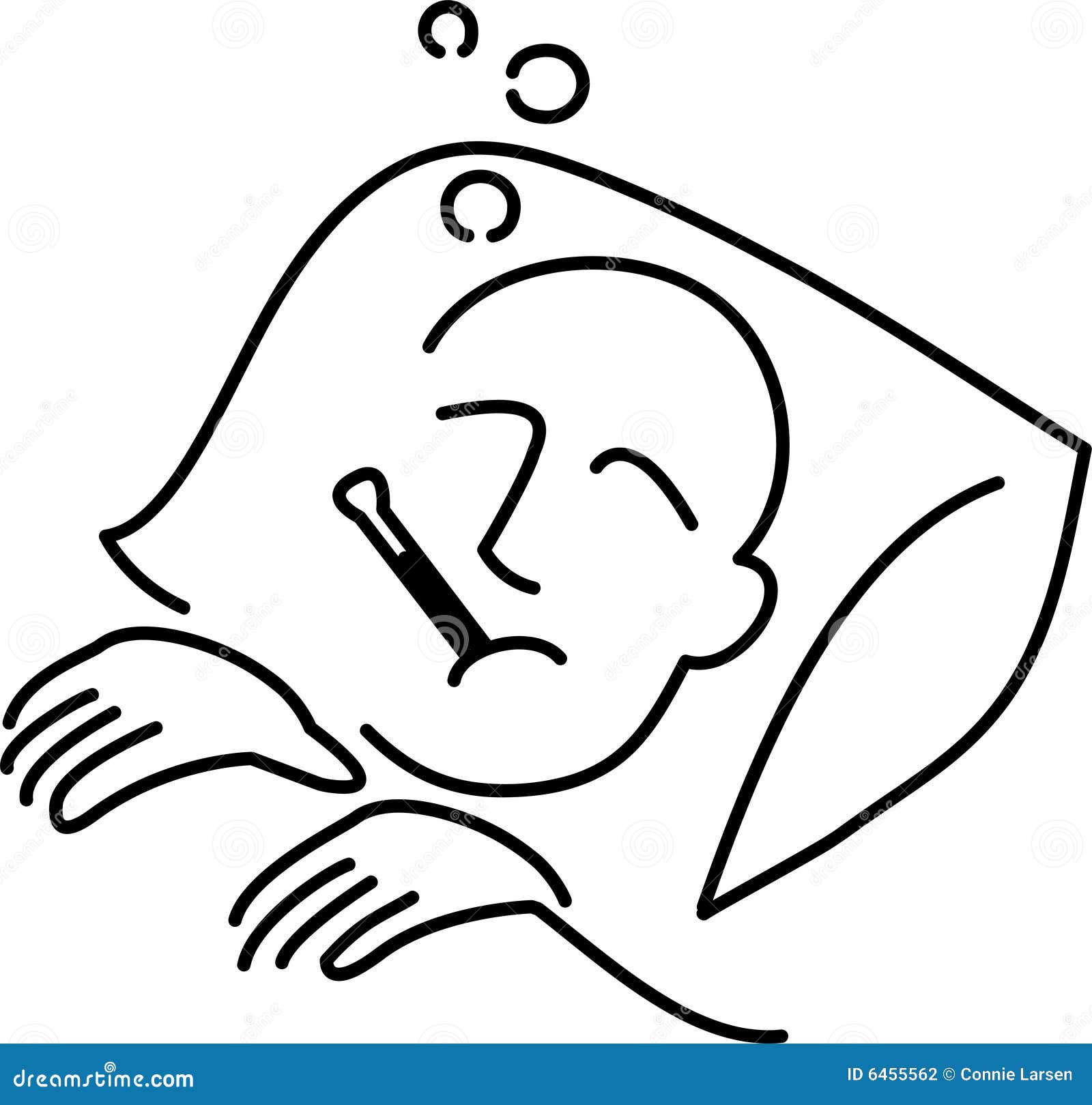 Hombre Del Enfermo De La Historieta Stock de ilustración - Ilustración ...