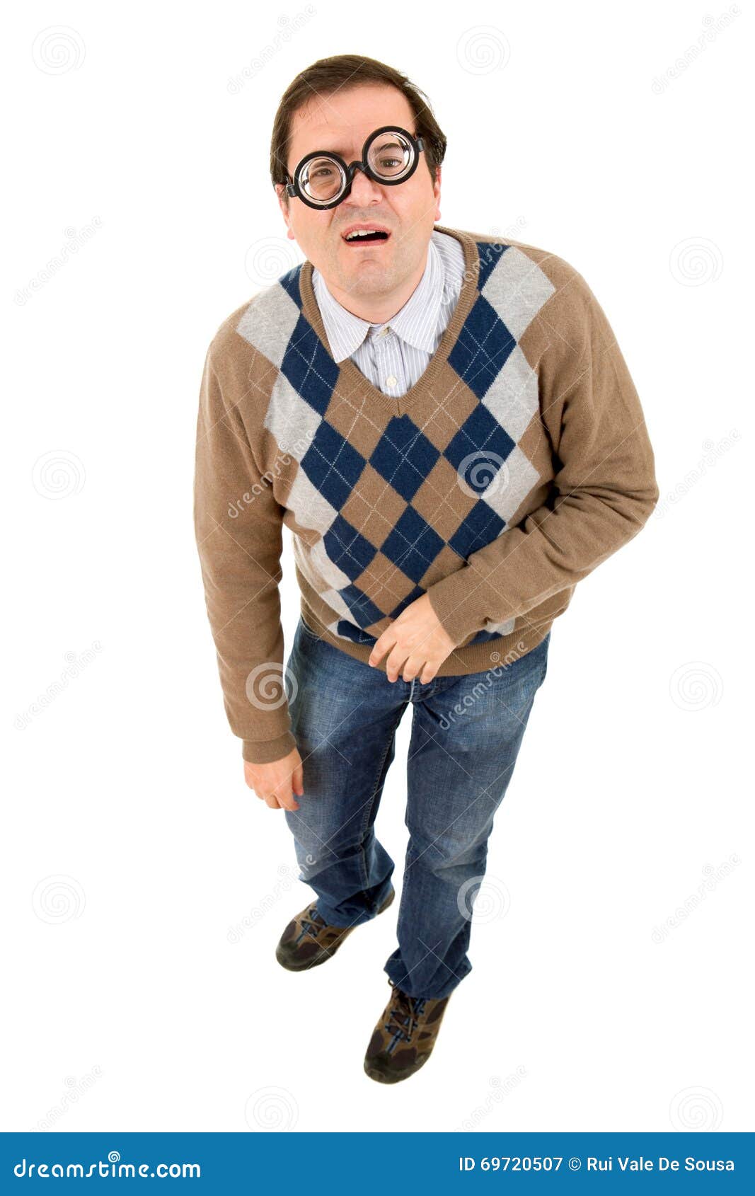Hombre del friki imagen de archivo. Imagen de humor, cristales - 69720507