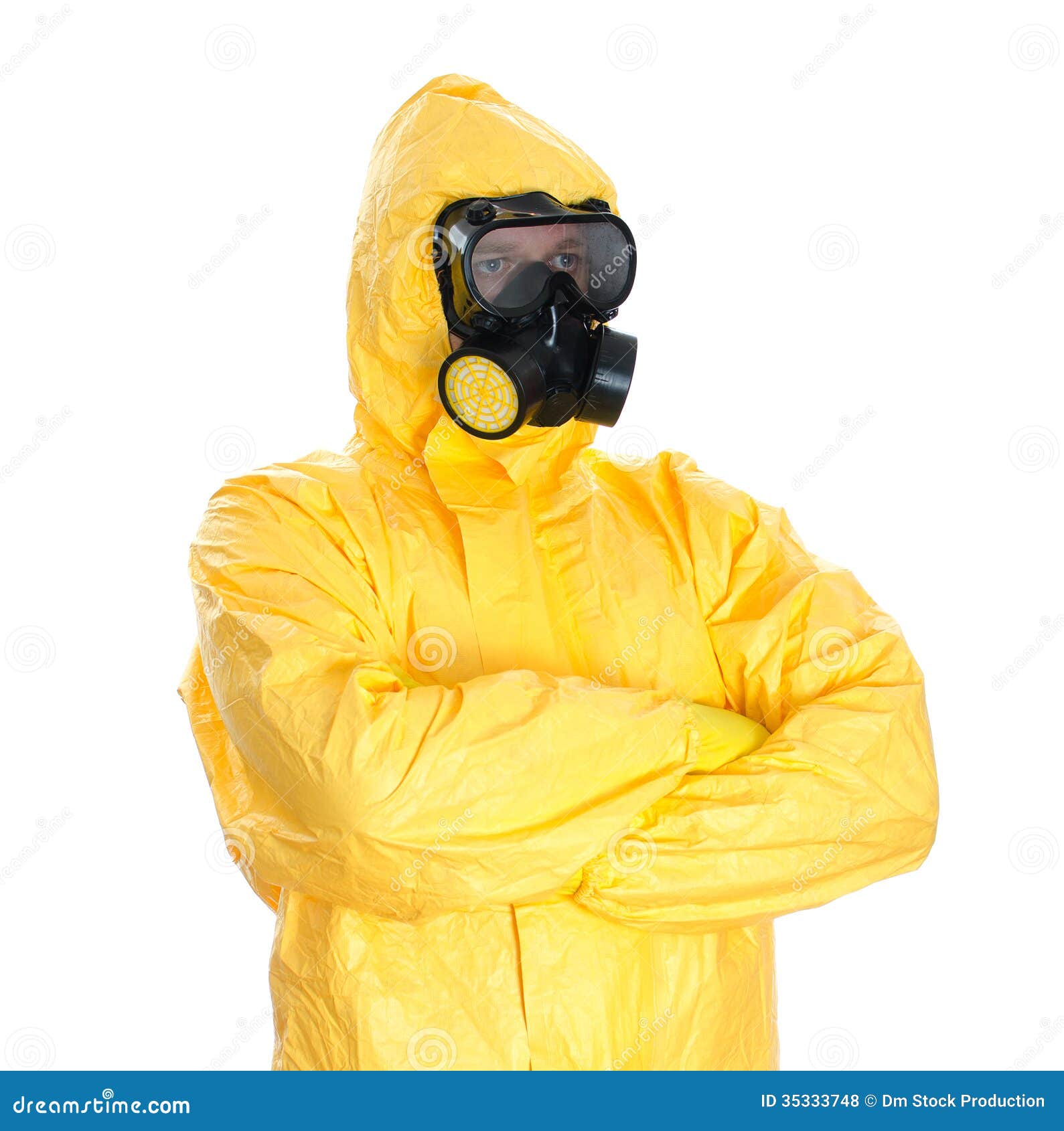Hombre En Traje Protector Del Hazmat. Foto de archivo - Imagen de ...