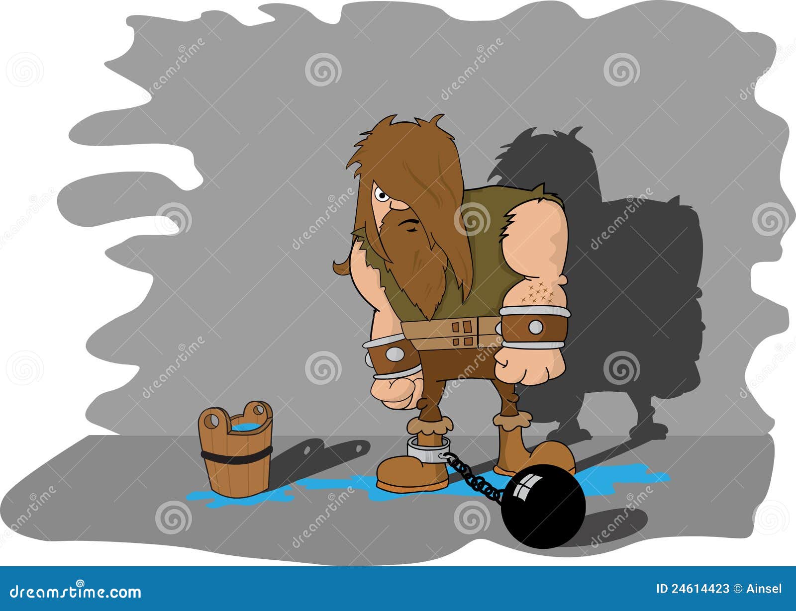 Hombre Encarcelado En Un Dungeon Ilustración del Vector - Ilustración ...