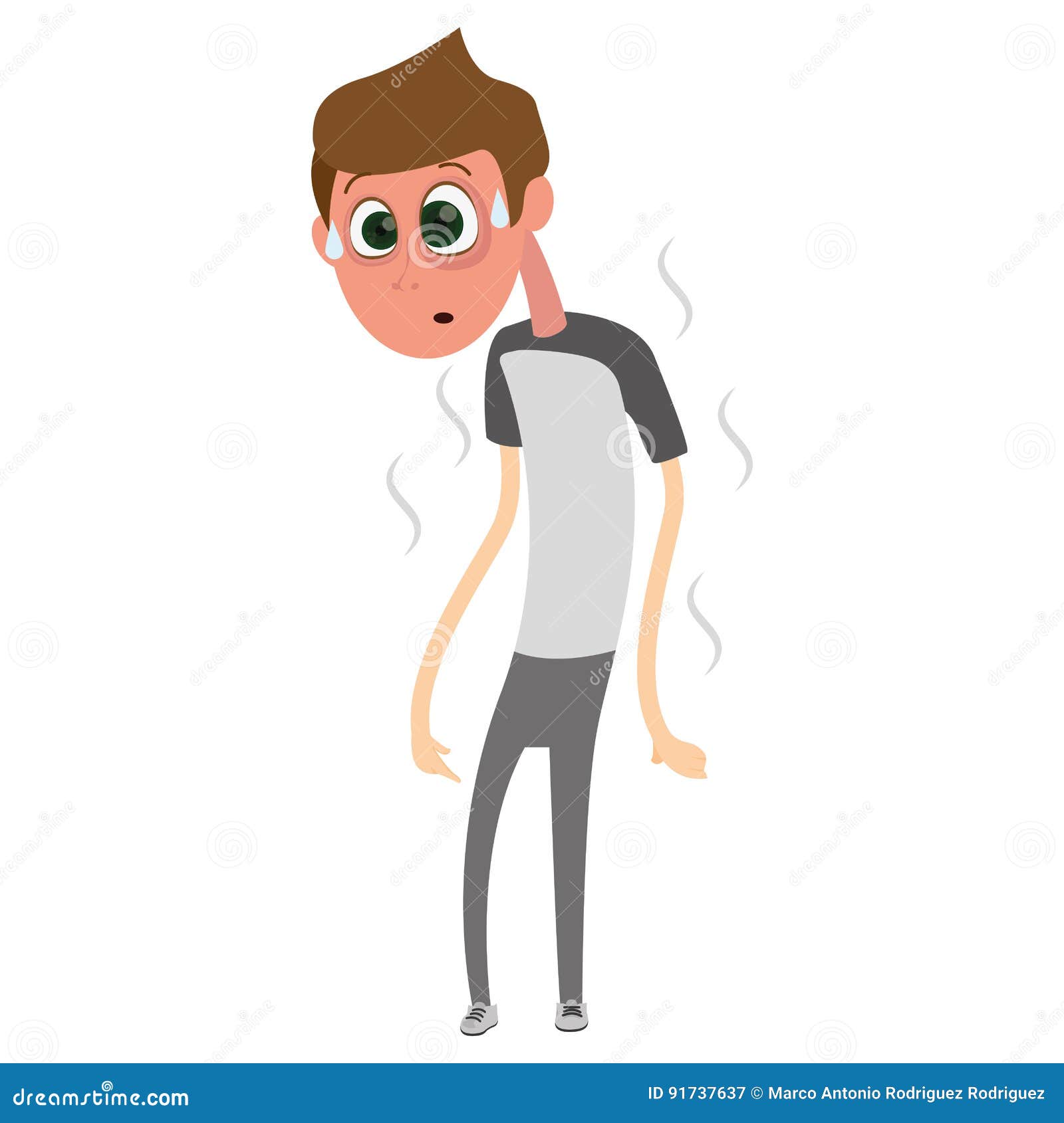 Hombre enfermo aislado stock de ilustración. Ilustración de aislado ...