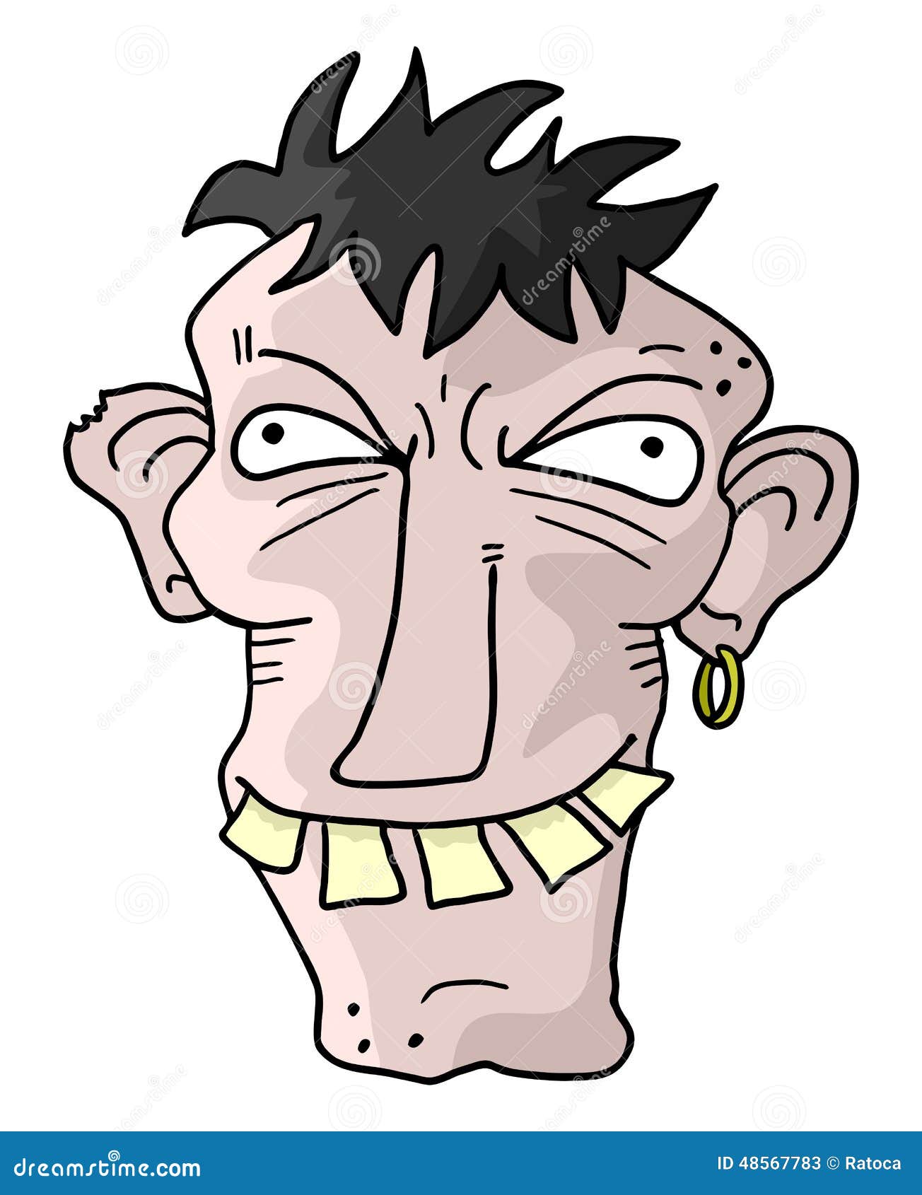 Hombre feo ilustración del vector. Ilustración de choque - 48567783