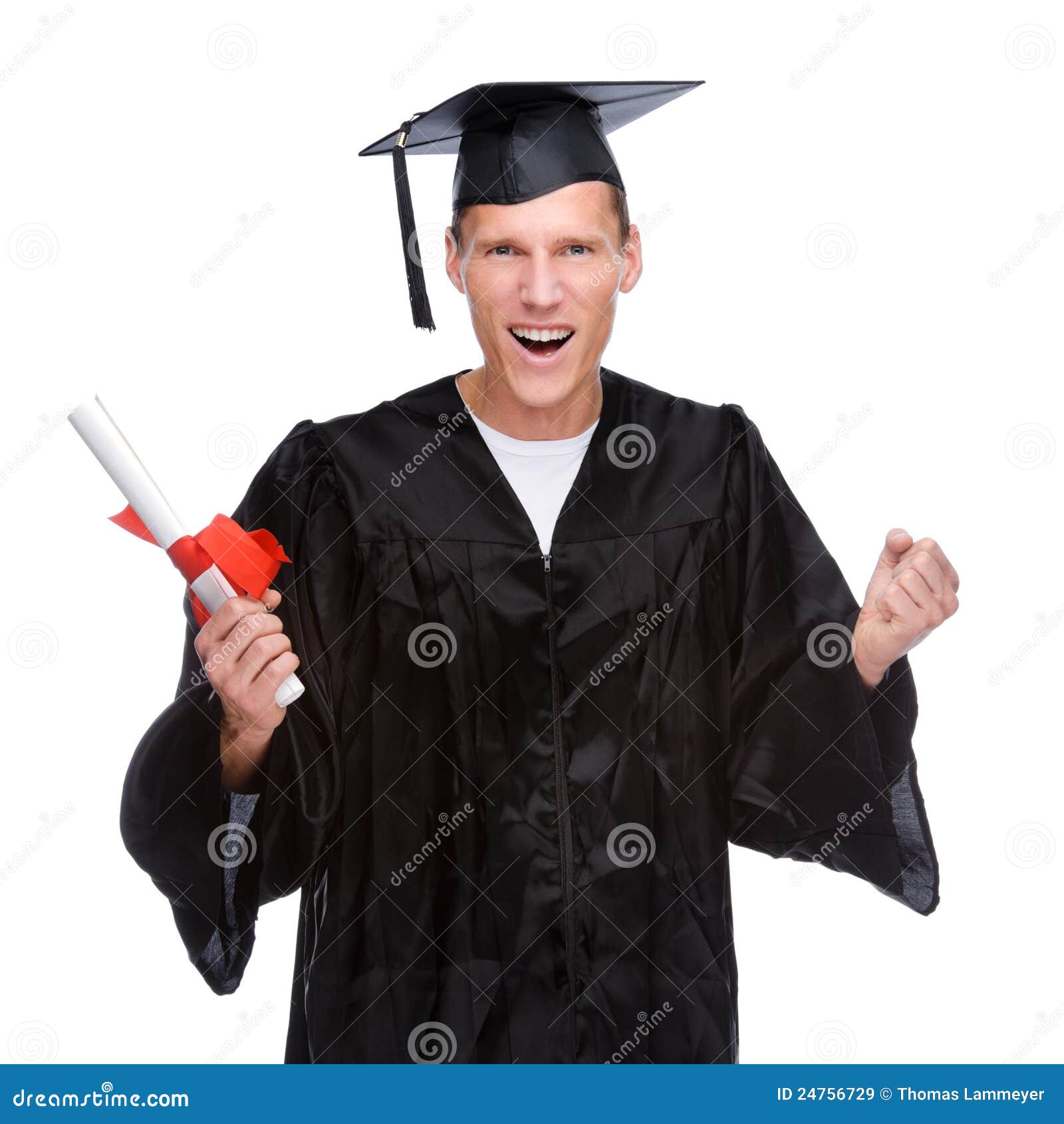 Hombre graduado imagen de archivo. Imagen de fondo, ceremonia - 24756729