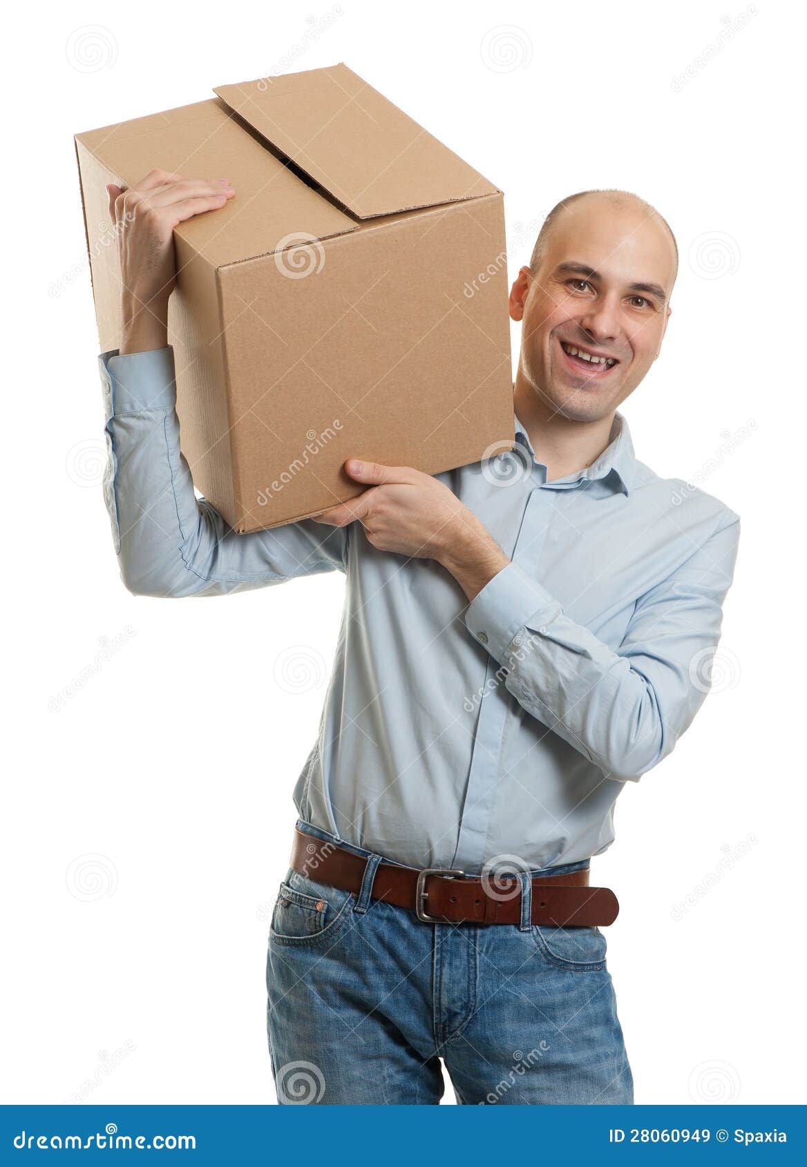 Hombre Hermoso Con El Rect?ngulo Grande Imagen de archivo - Imagen de aislado, feliz: 28060949