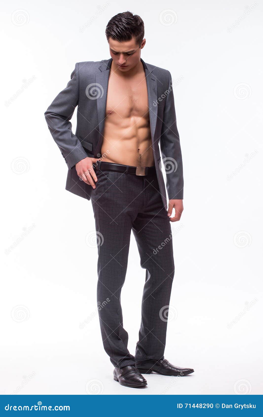 Hombre Hermoso En Traje En El Torso Foto de archivo - Imagen de oscuro ...