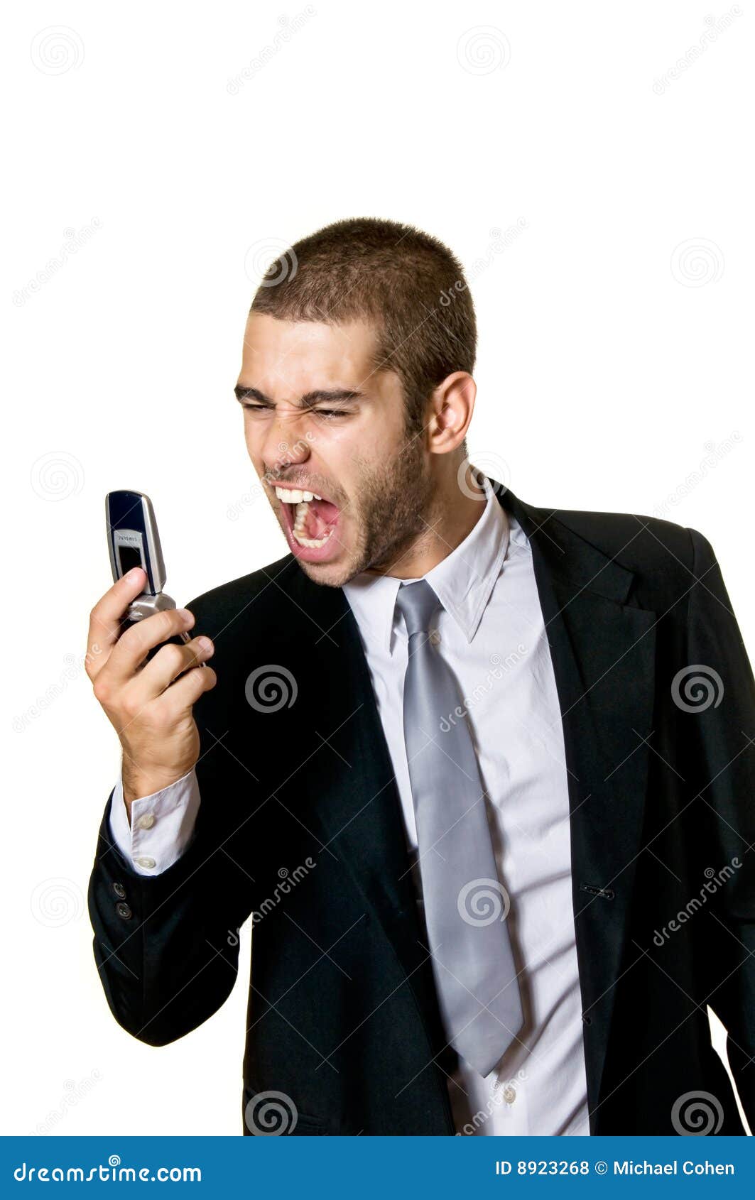 Hombre Joven Con El Teléfono Celular Foto de archivo - Imagen de punta ...