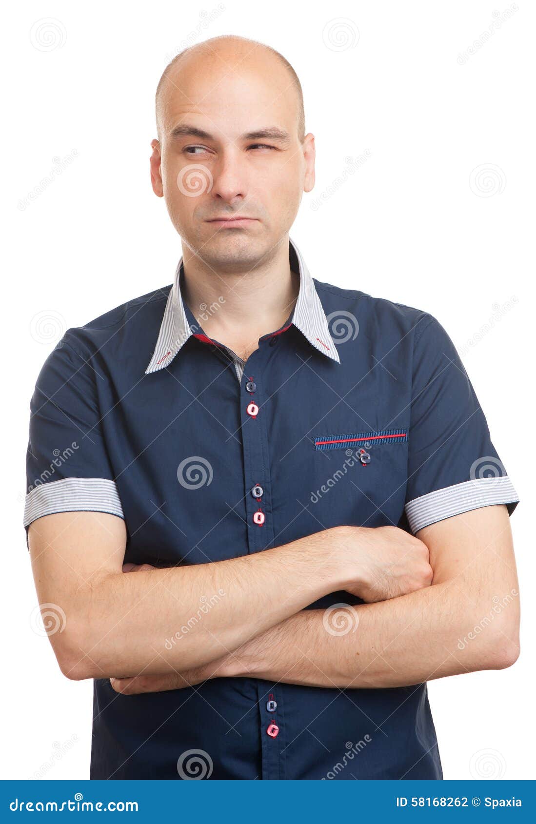 Hombre joven dudoso foto de archivo. Imagen de concepto - 58168262