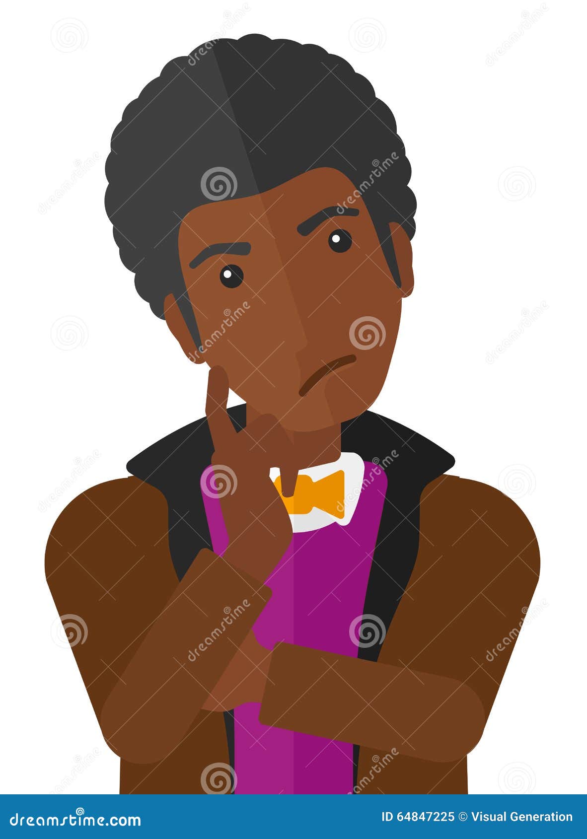 Hombre joven dudoso ilustración del vector. Ilustración de muchacho ...