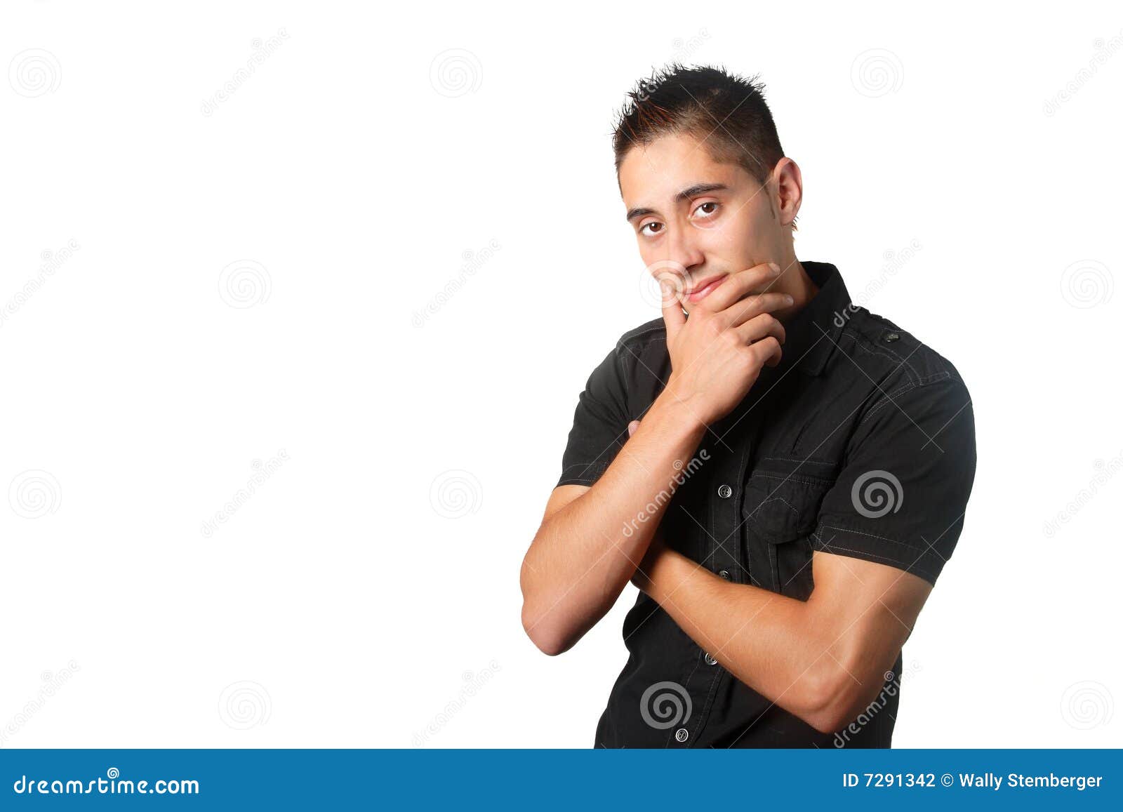 Hombre Joven Que Reflexiona Foto de archivo - Imagen de boca, conceptos ...