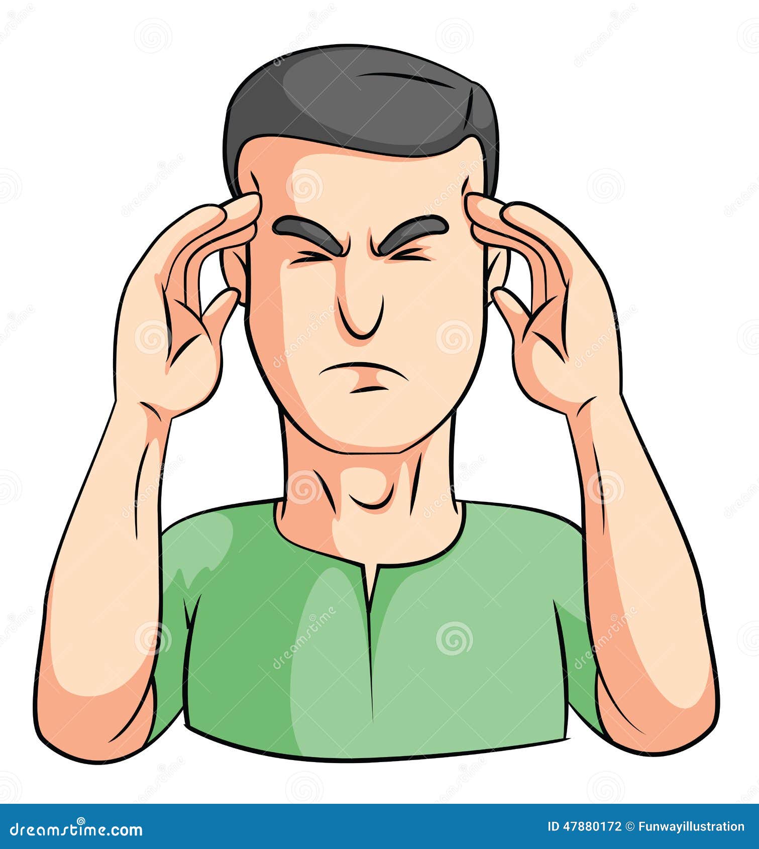 Hombre mareado ilustración del vector. Ilustración de vector - 47880172