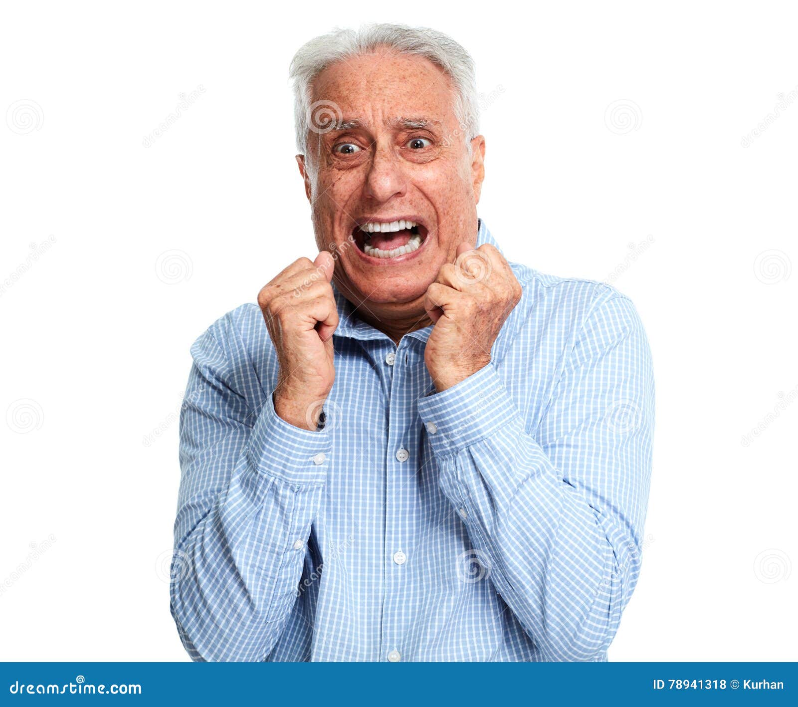 Hombre mayor asustado foto de archivo. Imagen de miedo - 78941318