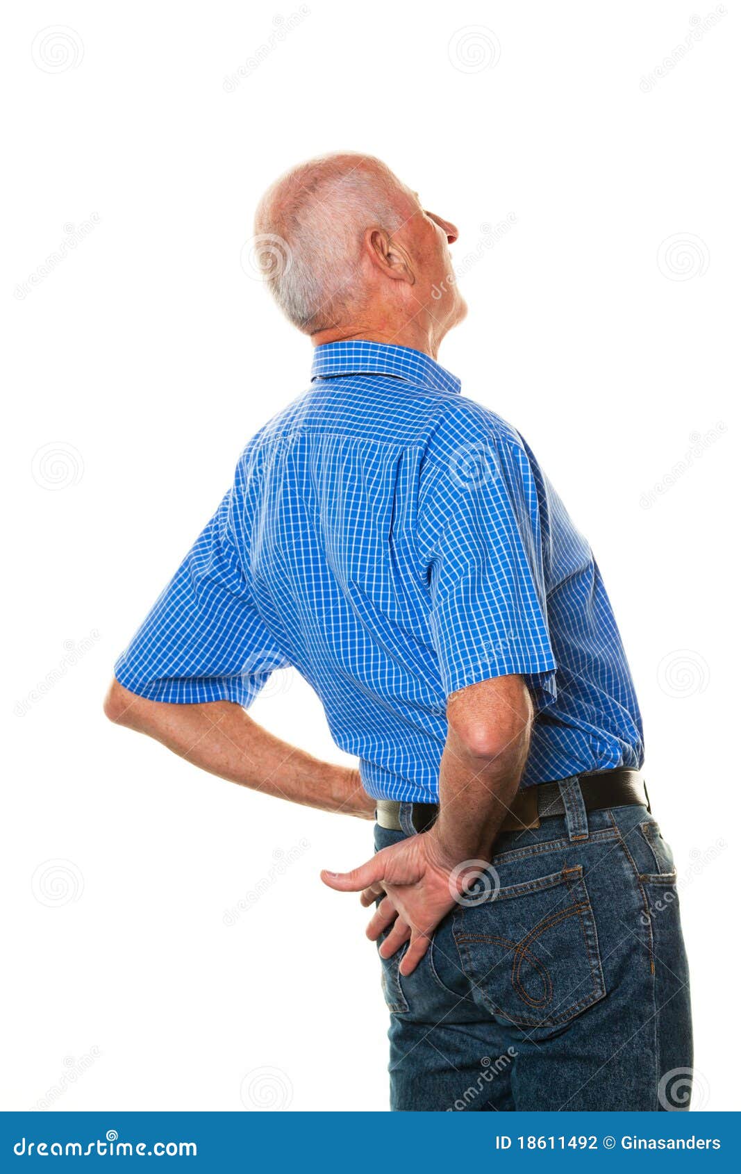 Hombre Mayor Con Dolor De Espalda Foto de archivo - Imagen de ...