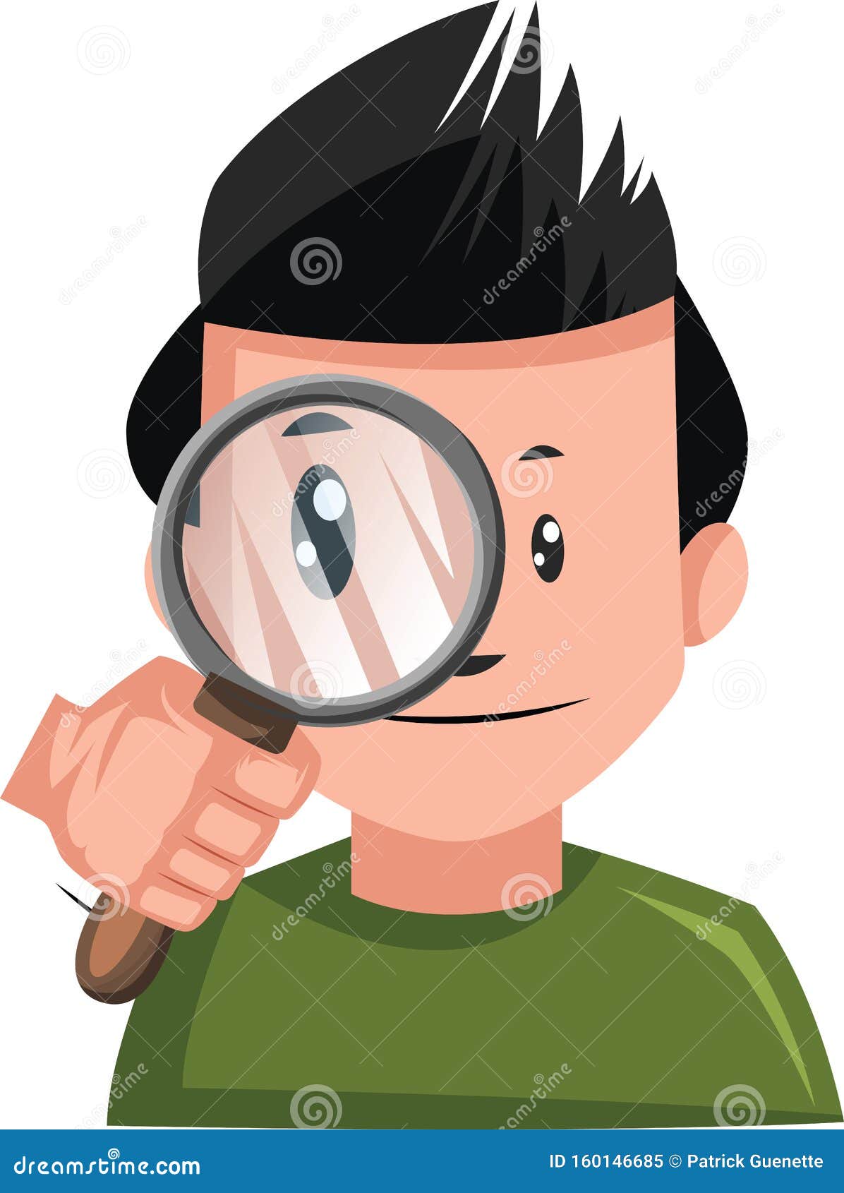 Hombre Mirando a Través De Una Ilustración Vectorial De Vidrio De ... Hombre Mirando a Través De Una Ilustración Vectorial De Vidrio De ...