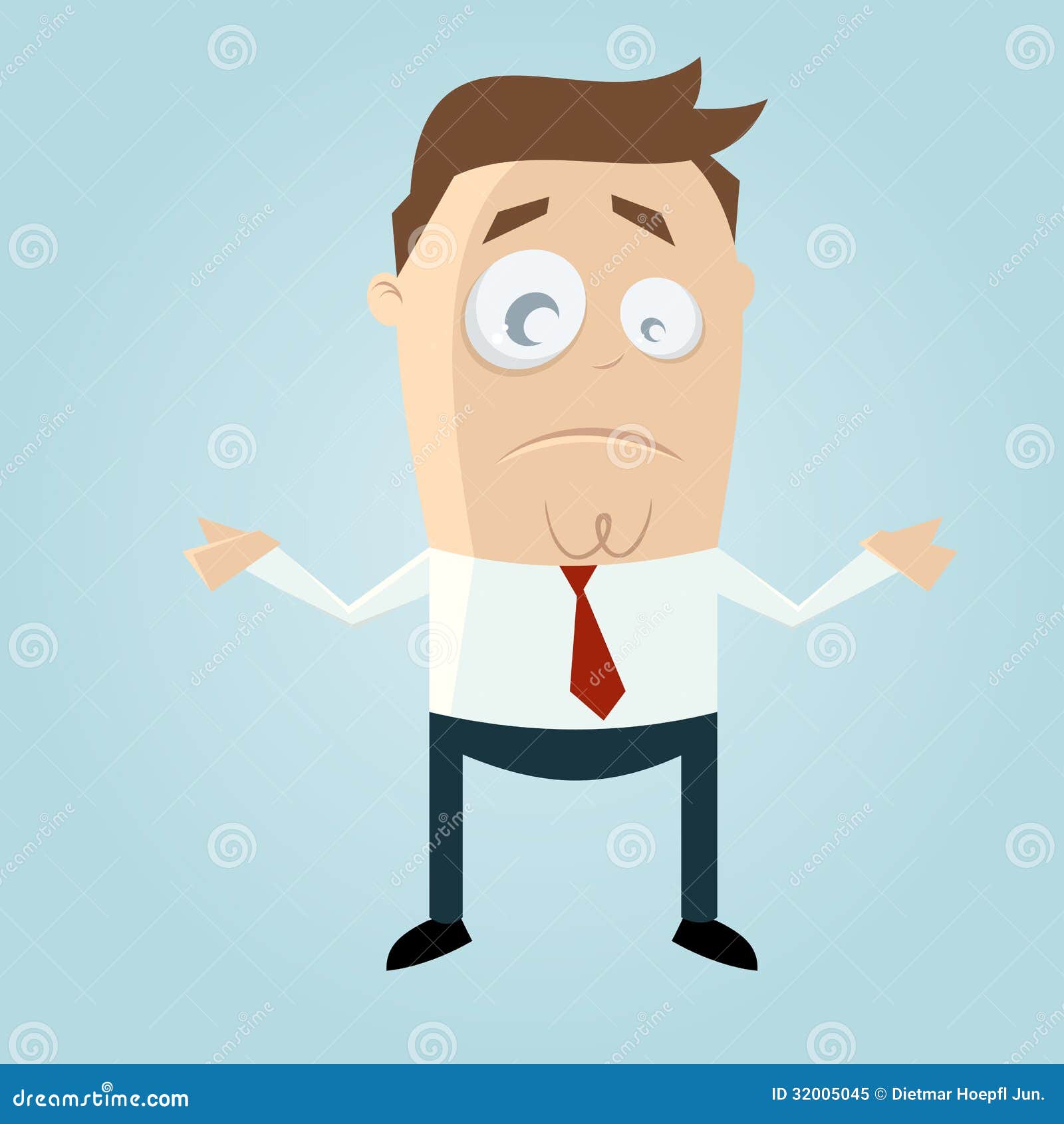 Hombre Perplejo De La Historieta Ilustración del Vector - Ilustración ...