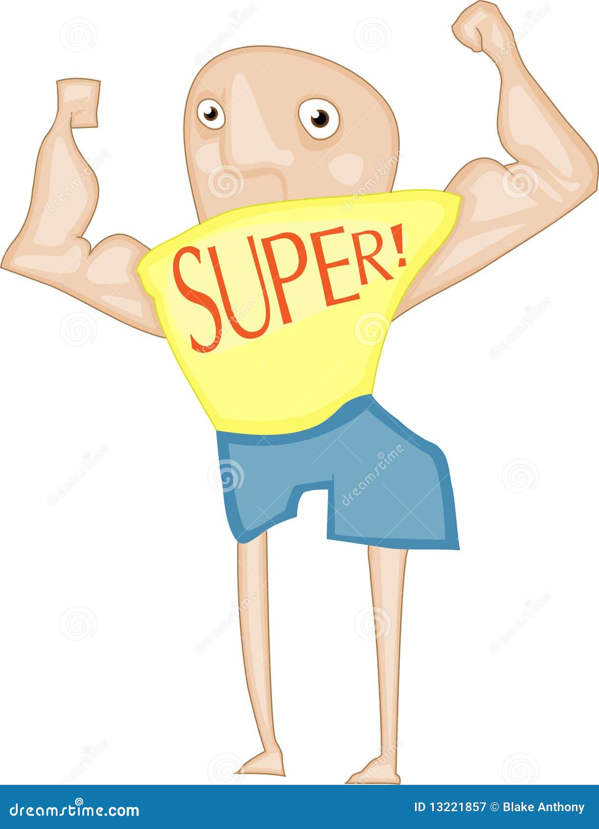 Hombre poderoso estupendo ilustración del vector. Ilustración de ...