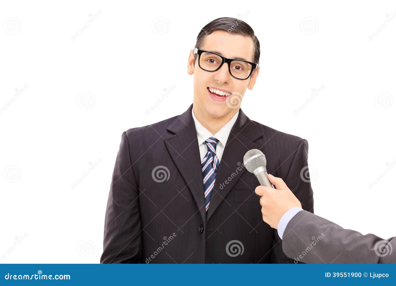 Hombre Que Es Entrevistado Con Foto de archivo - Imagen de concepto ...